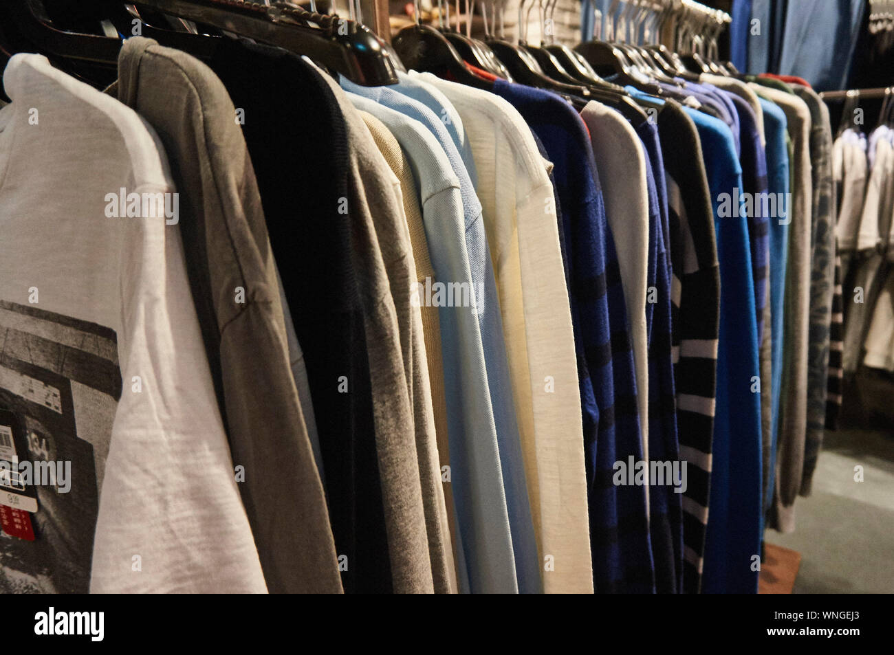 T Shirts Hanging On Rack High Resolution Stock Photography and Images ...