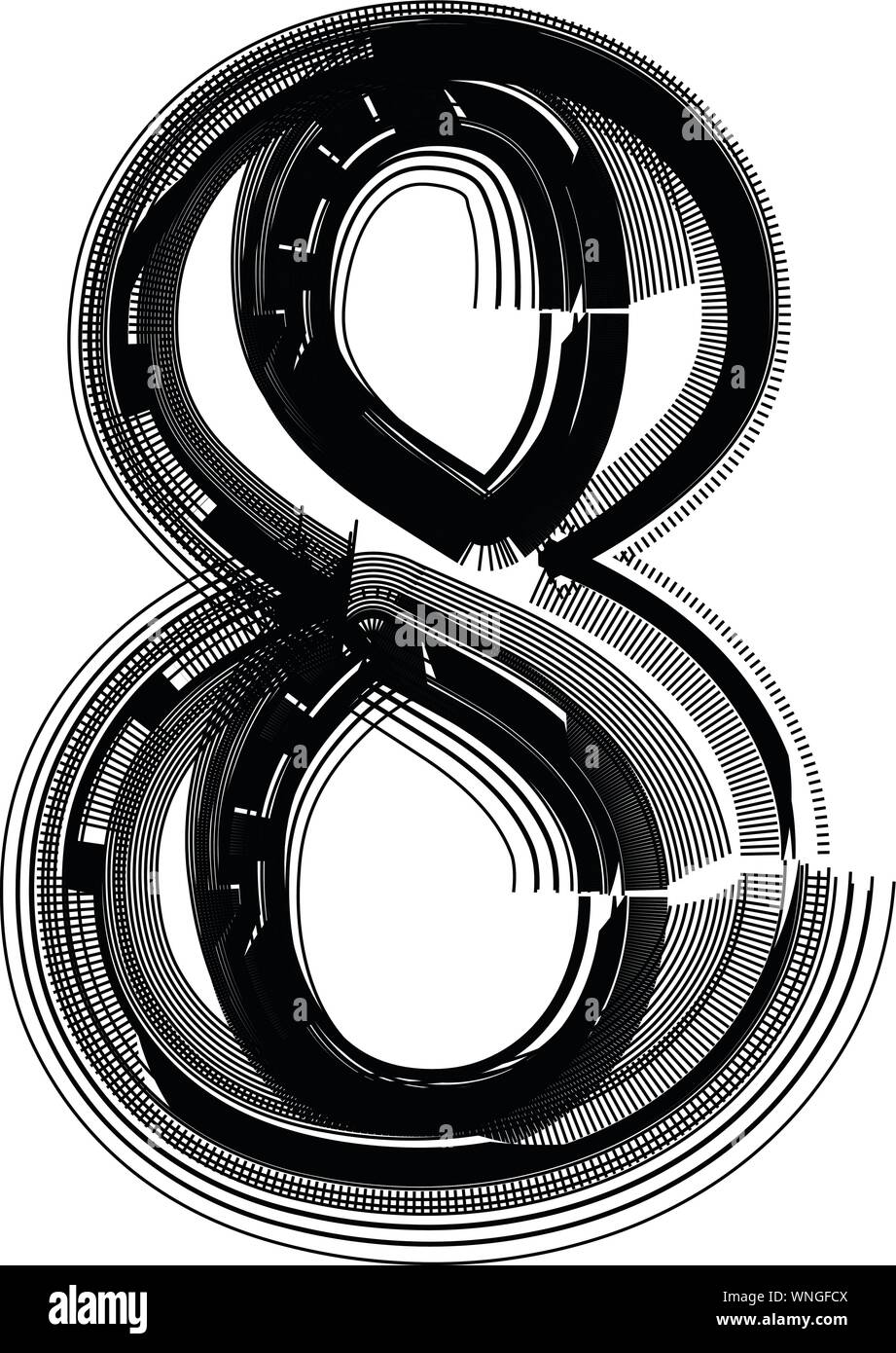 Number 8 Black