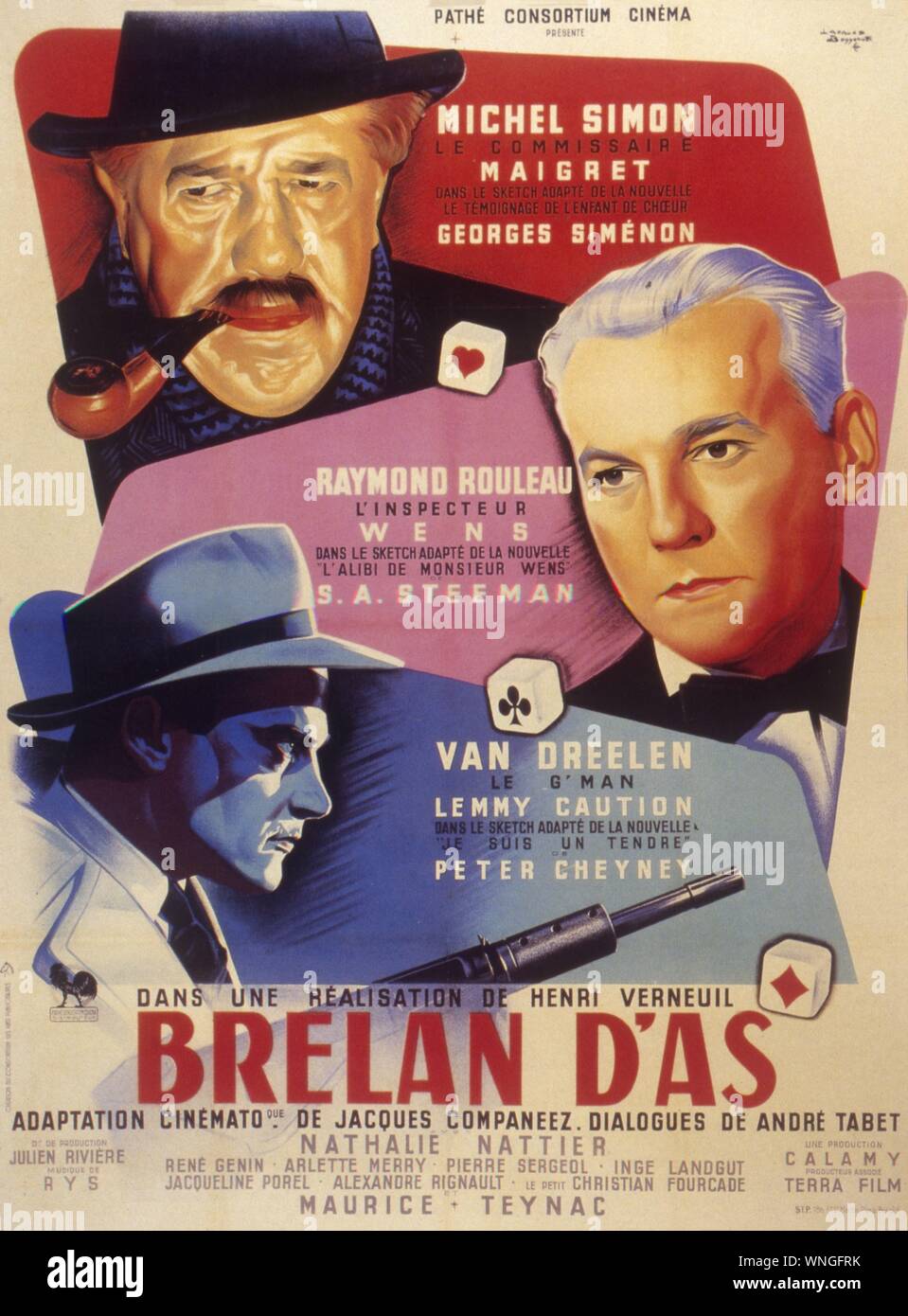Brelan d'as Year: 1952 - France Director: Henri Verneuil Poster (Fr ...