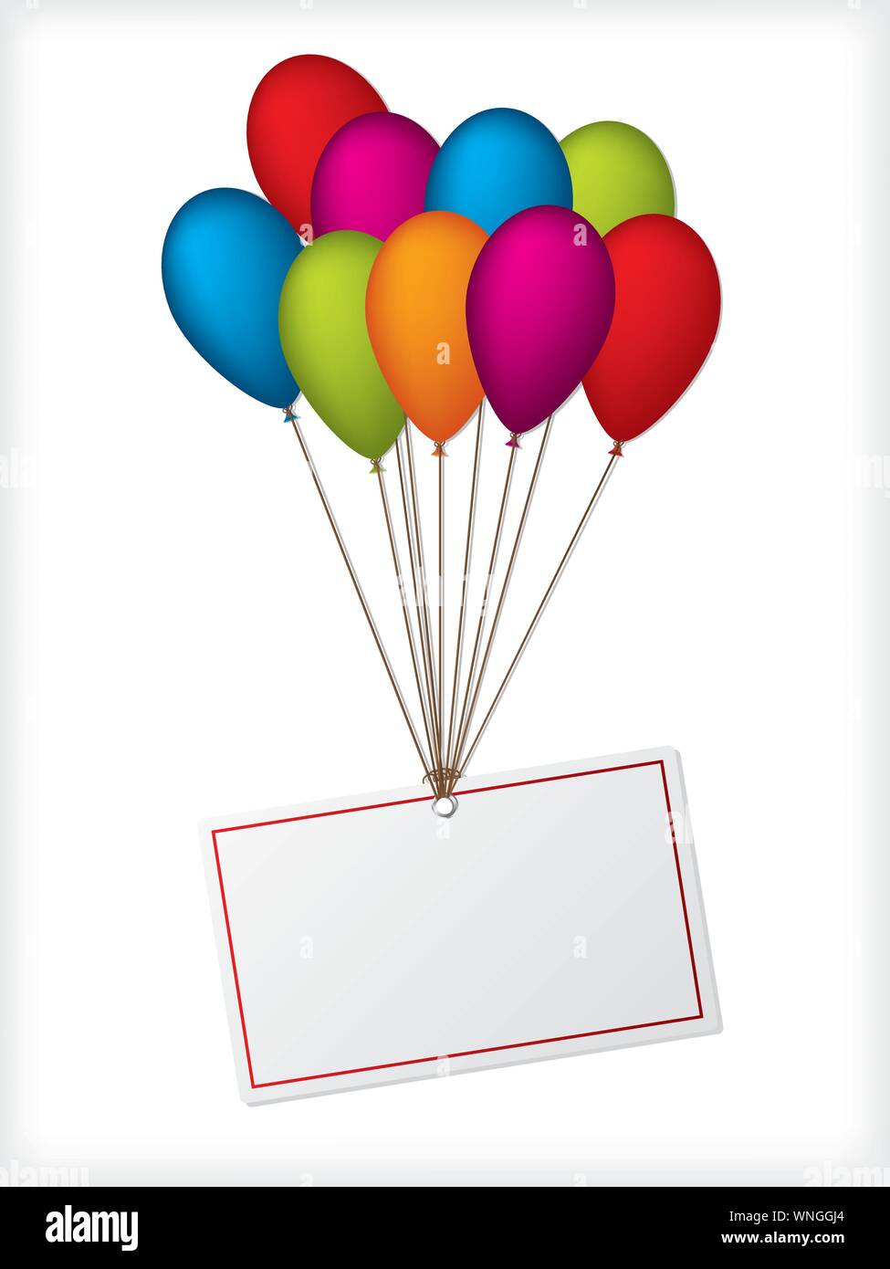 Birthday ballons with editable white label Stock Vector Image & Art - Alamy