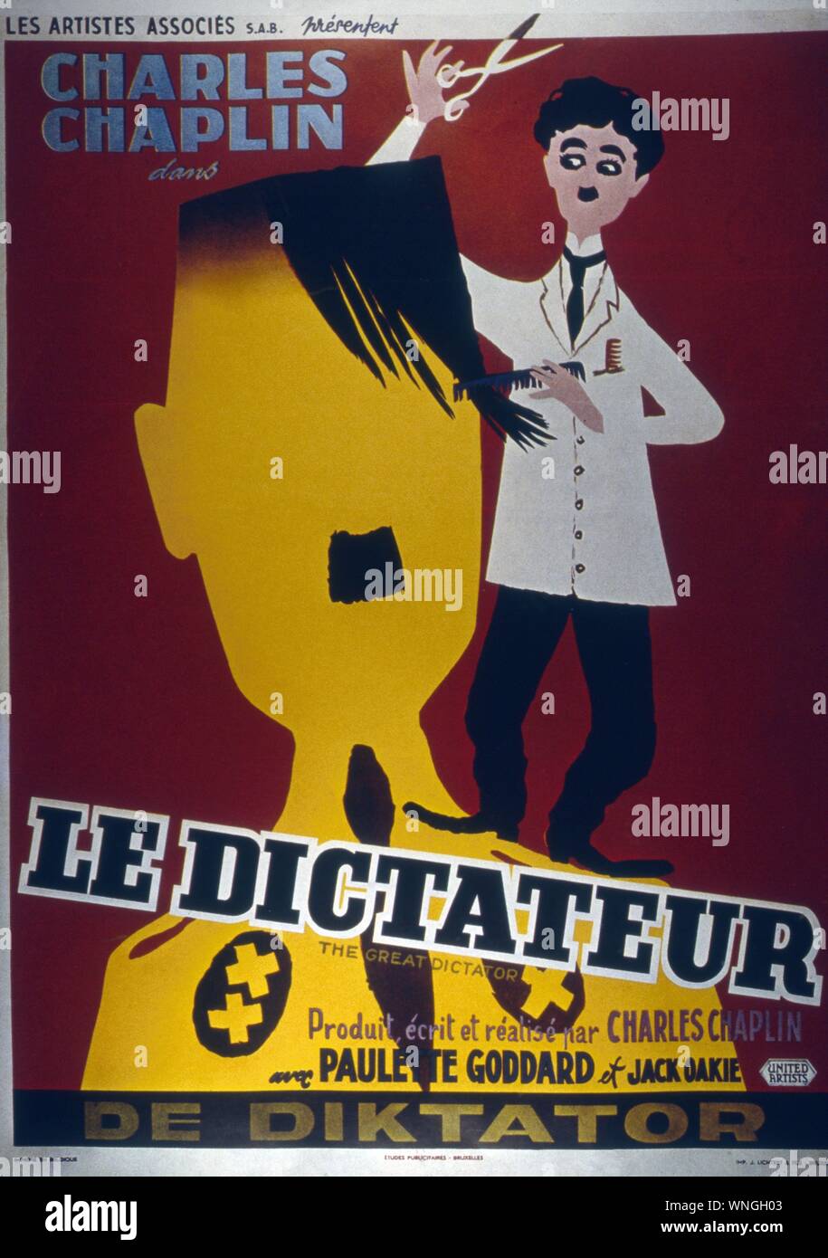 The great Dictator Year : 1940 USA Director : Charlie Chaplin Poster ...