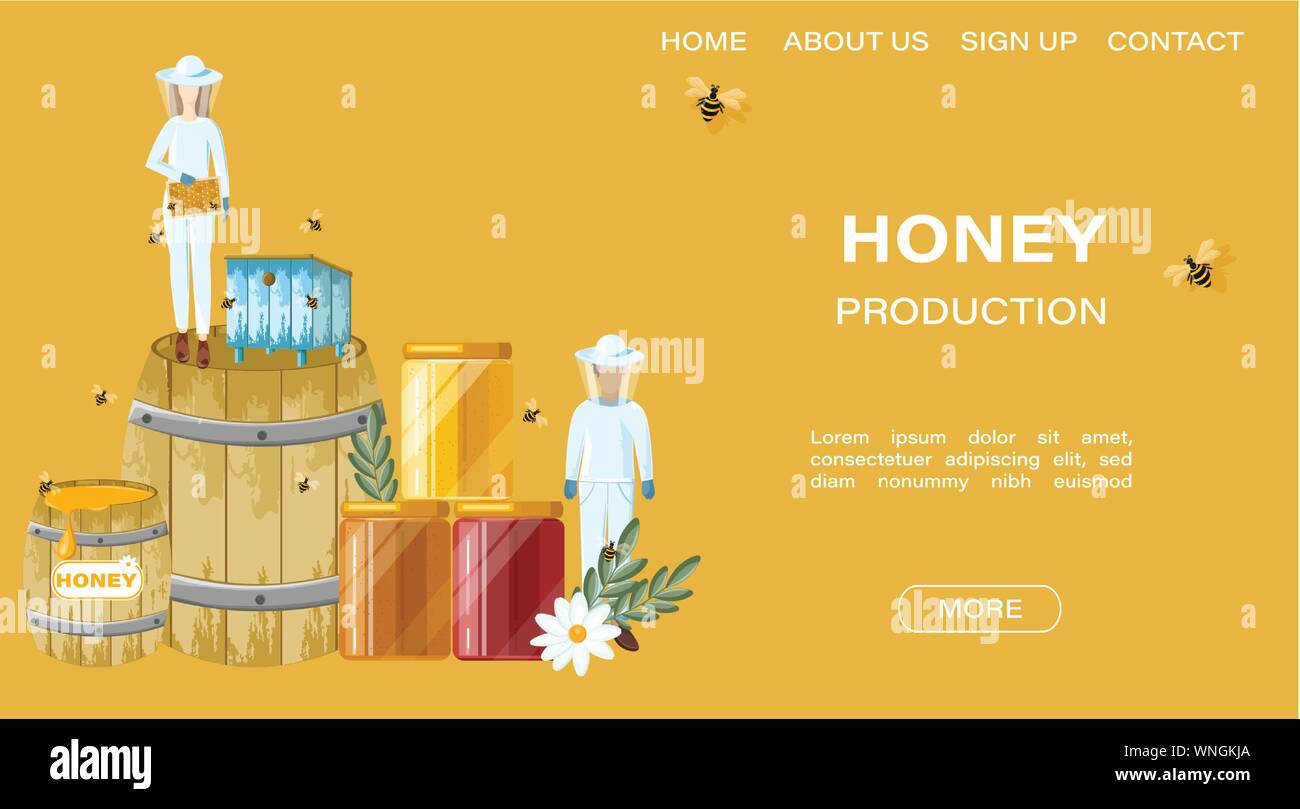 Beekeepers Vector honey banner. Honey theme poster template Stock ...