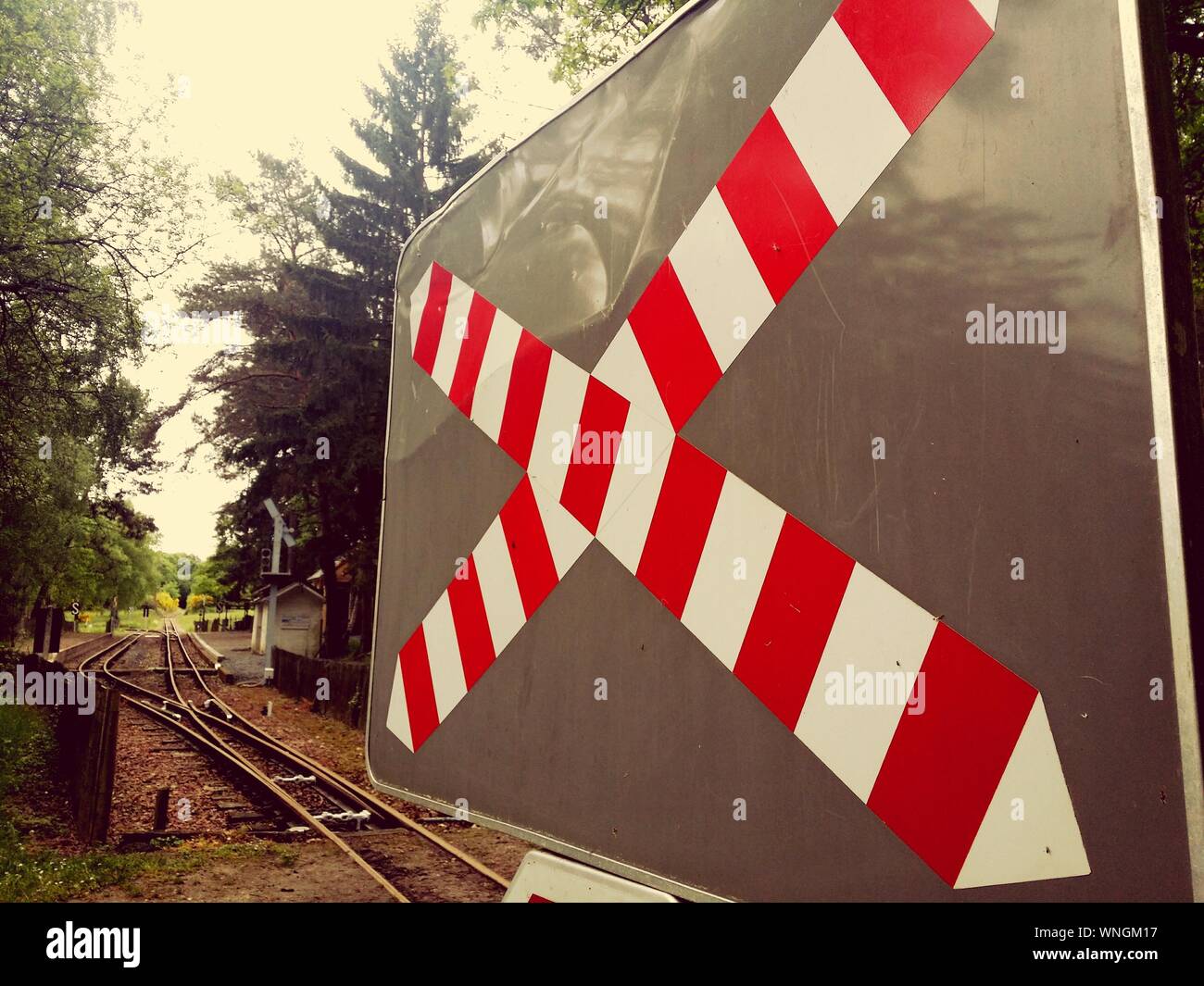 Sign and tracks hi-res stock photography and images - Alamy