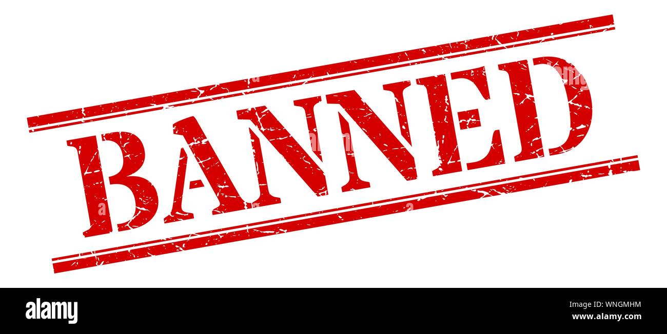 banned stamp. banned square grunge sign. banned Stock Vector Image ...