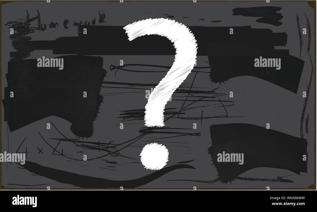 Chalk drawing question mark Stock Vector Images - Alamy