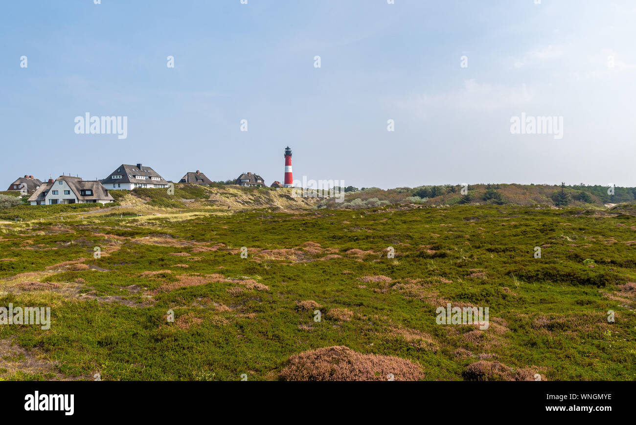 Hörnum, Sylt / GERMANY - 08.28, 2019: The Lighthouse Hörnum on the ...