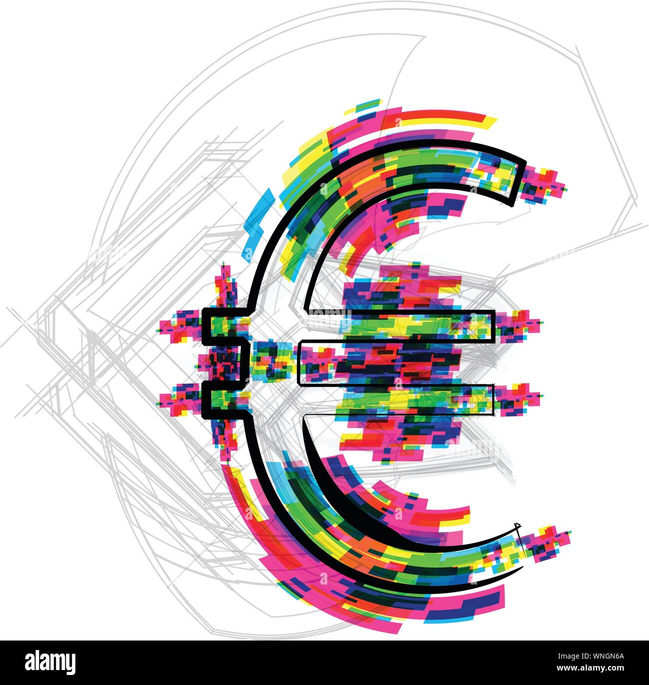 font Illustration. Euro Symbol Stock Vector Image & Art - Alamy
