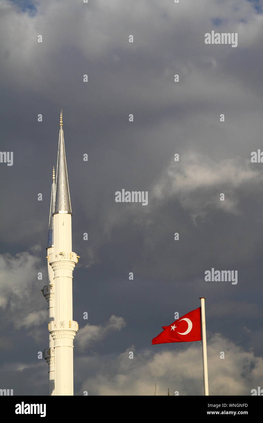 Mosque and minaret in Turkey Stock Photo - Alamy