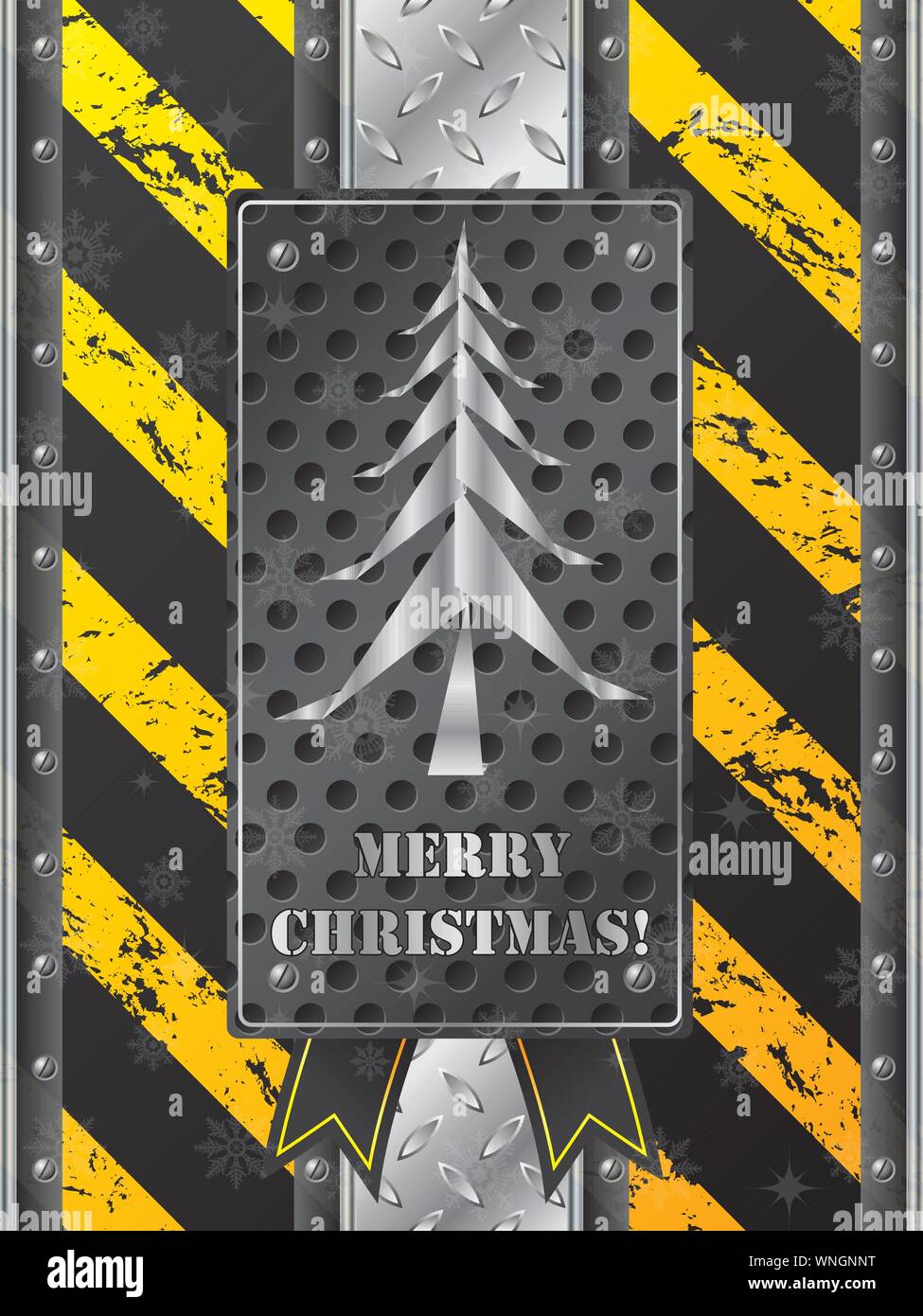 Vintage metallic christmas tree Stock Vector Images - Alamy