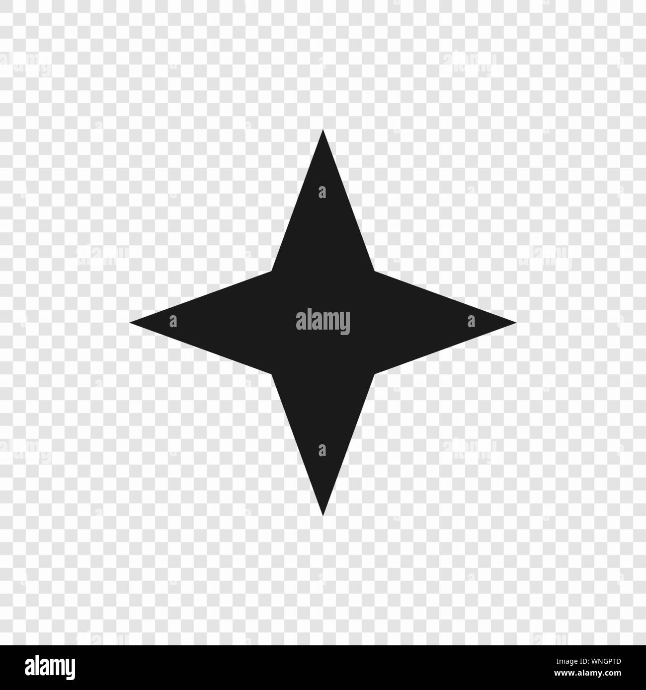 4 point classic star. Vector illustration . Template for your design ...