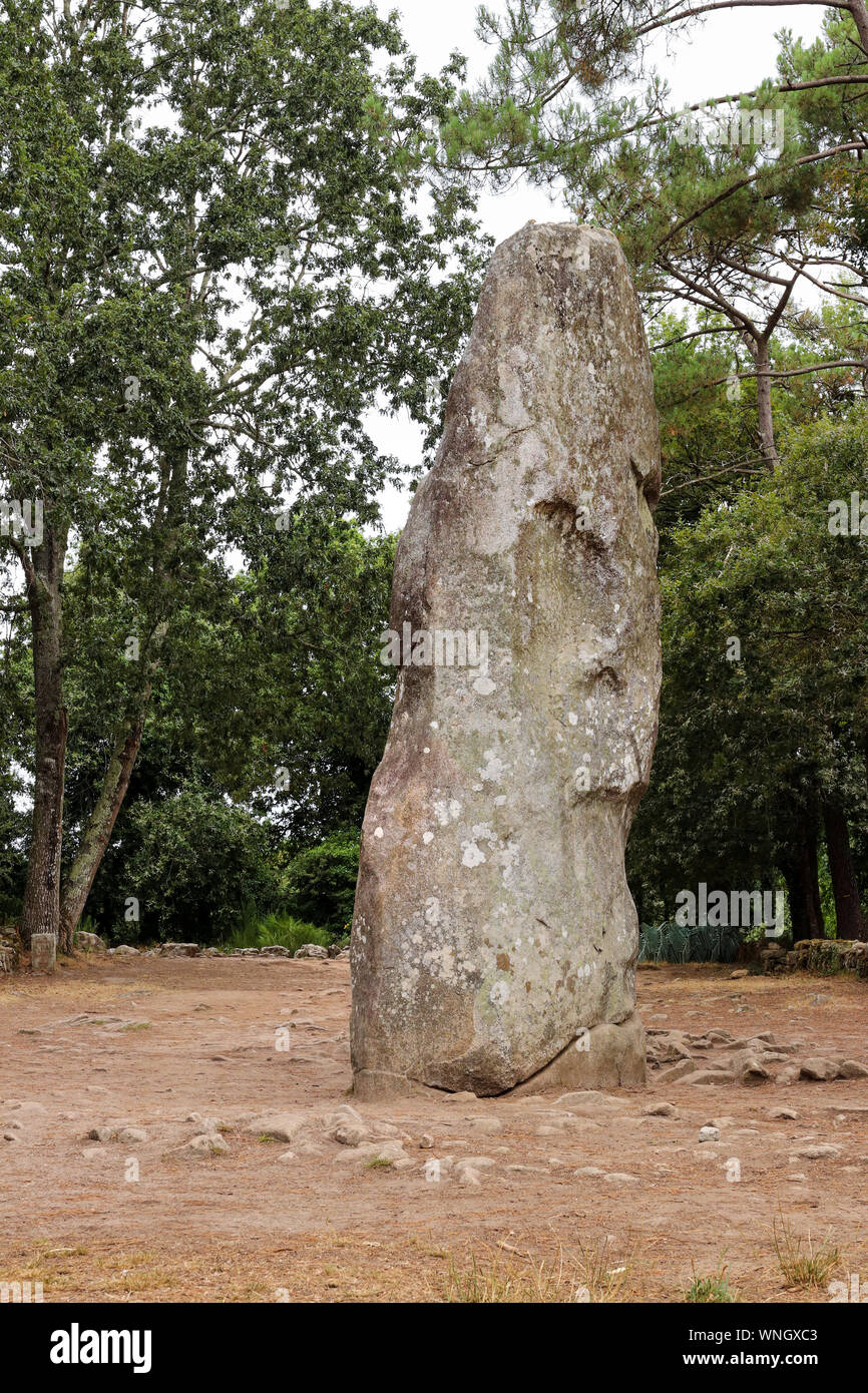 Geant du Manio - Giant of Manio - the largest menhir in Carnac Stock ...