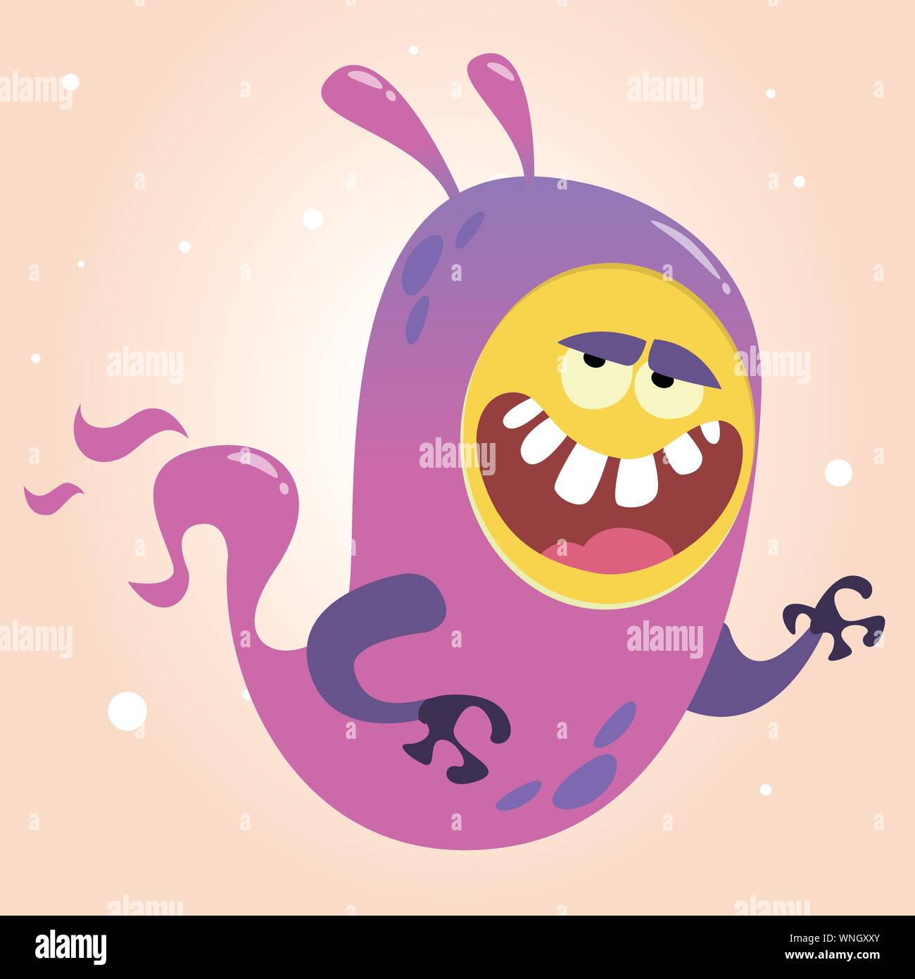 Cute cartoon green ghost. Vector Halloween monster character isolated ...