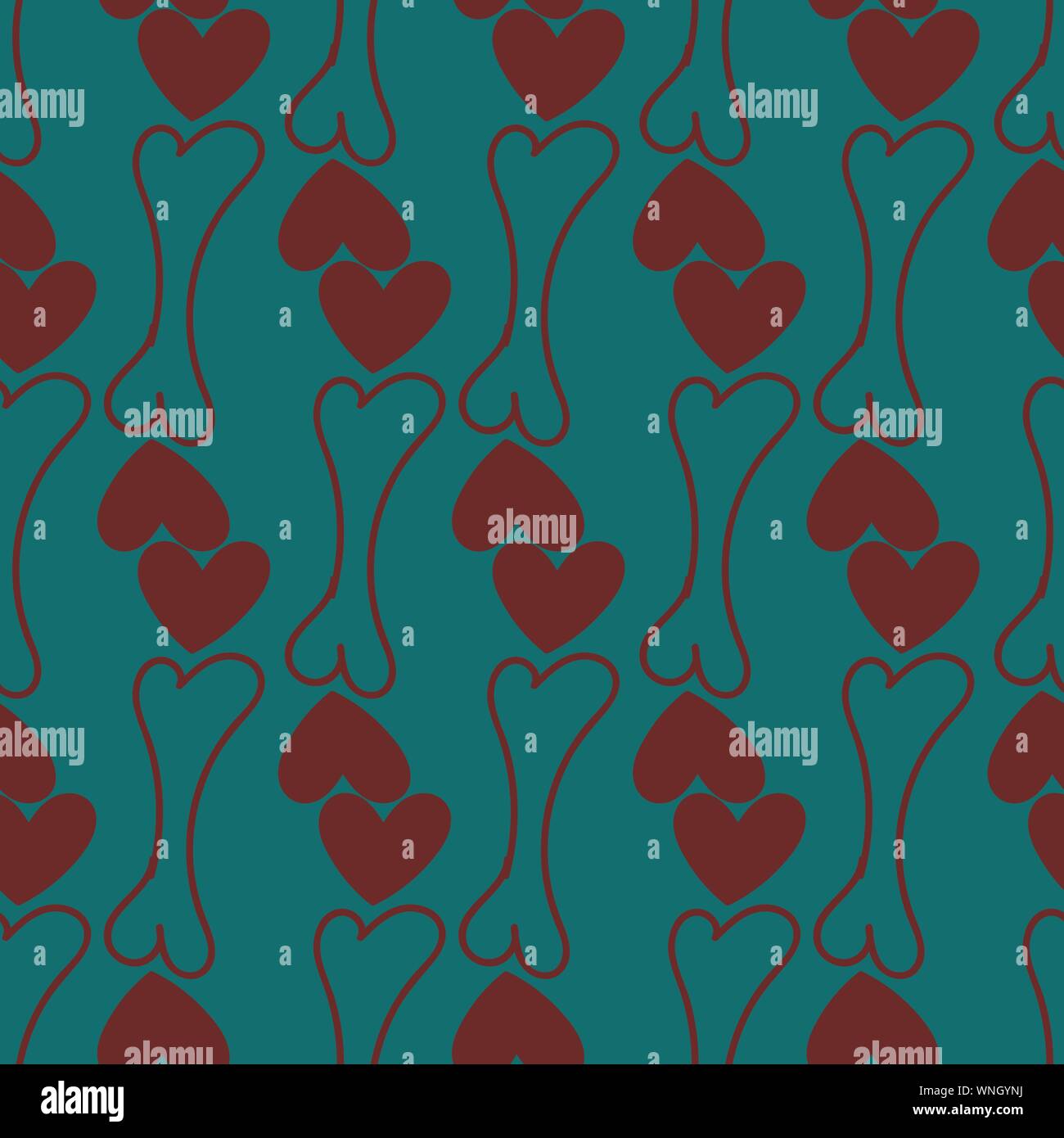 Hearts and bones Stock Vector Images - Alamy