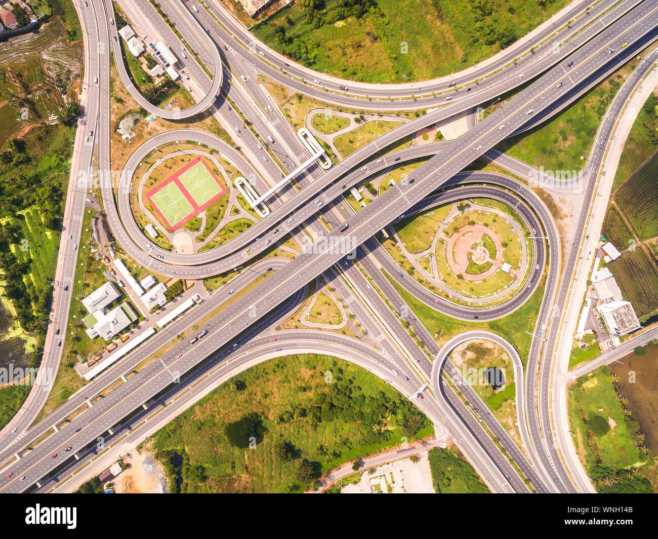 Directly above city green hi-res stock photography and images - Alamy