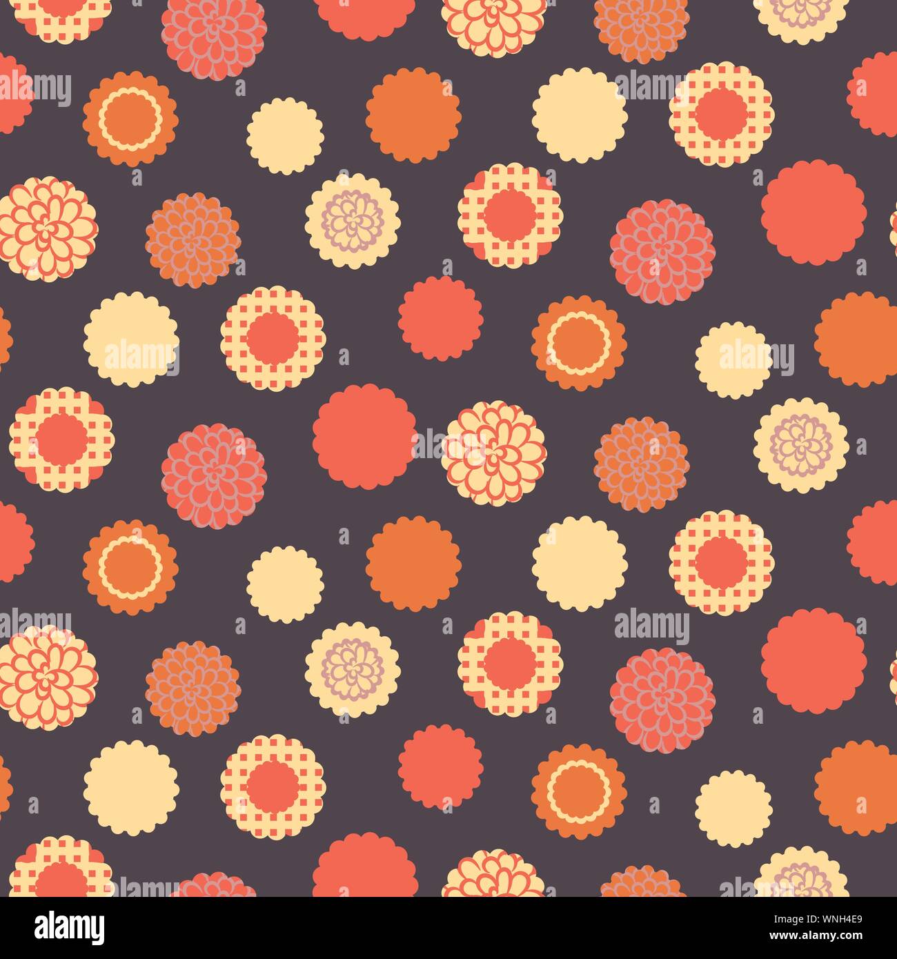 A seamless vector pattern background with top viev of pastel colored ...