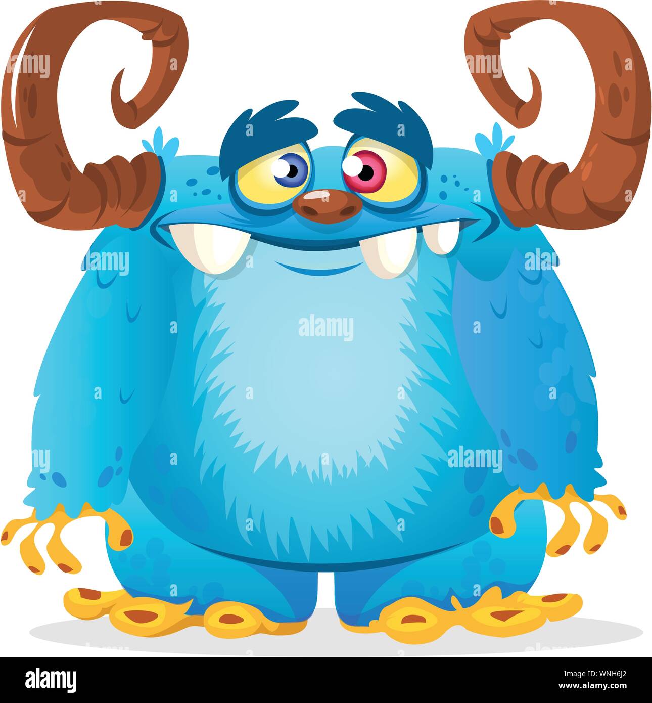 Happy cartoon monster. Vector character Stock Vector Image & Art - Alamy
