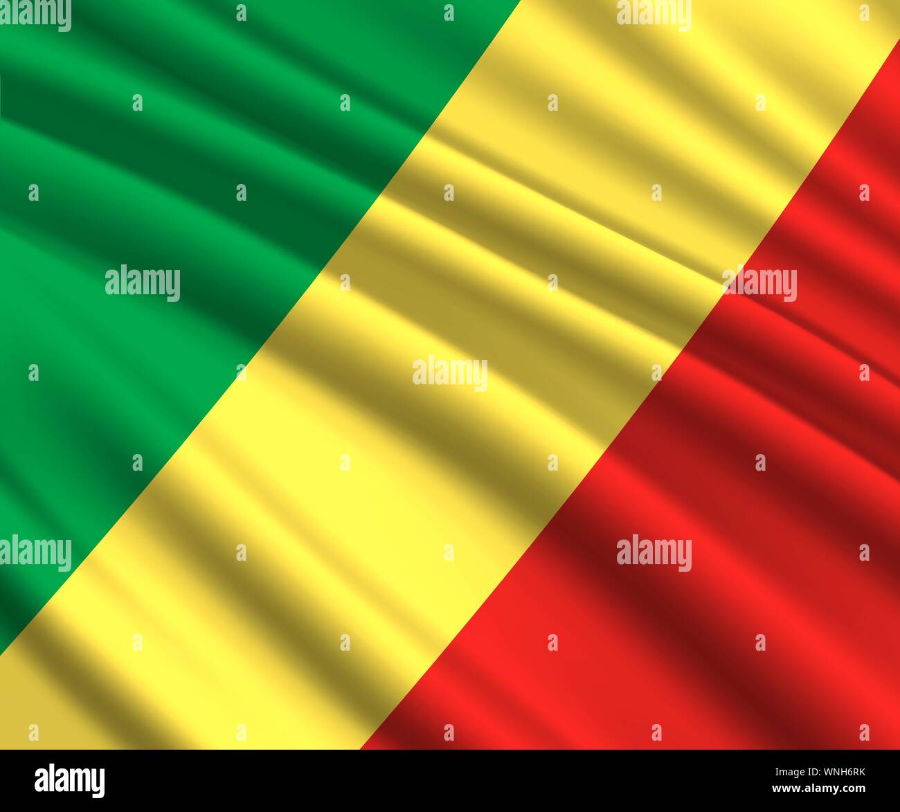 Background with 3d waving flag of Congo Stock Vector Image & Art - Alamy