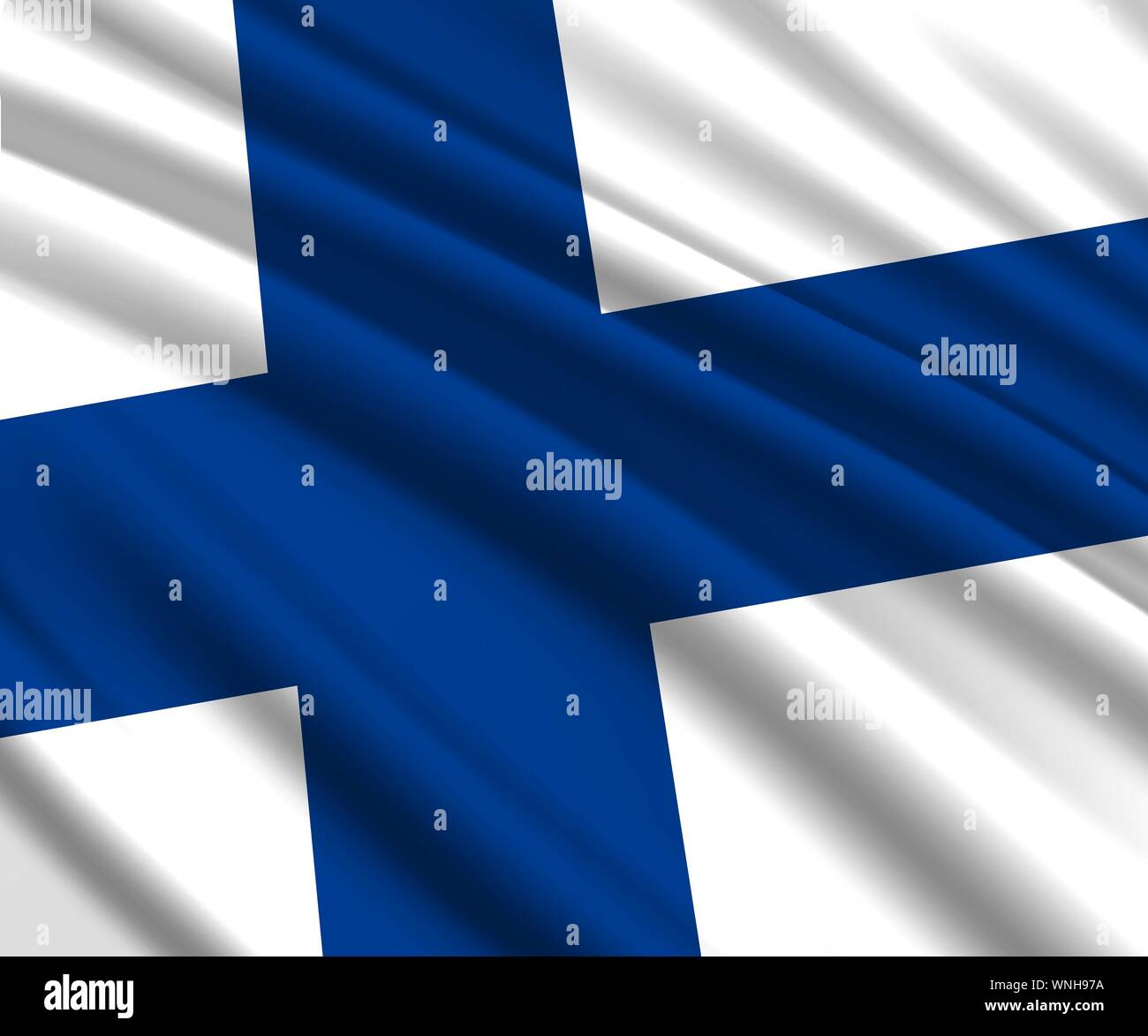 Background with 3d waving flag of Finland Stock Vector Image & Art - Alamy