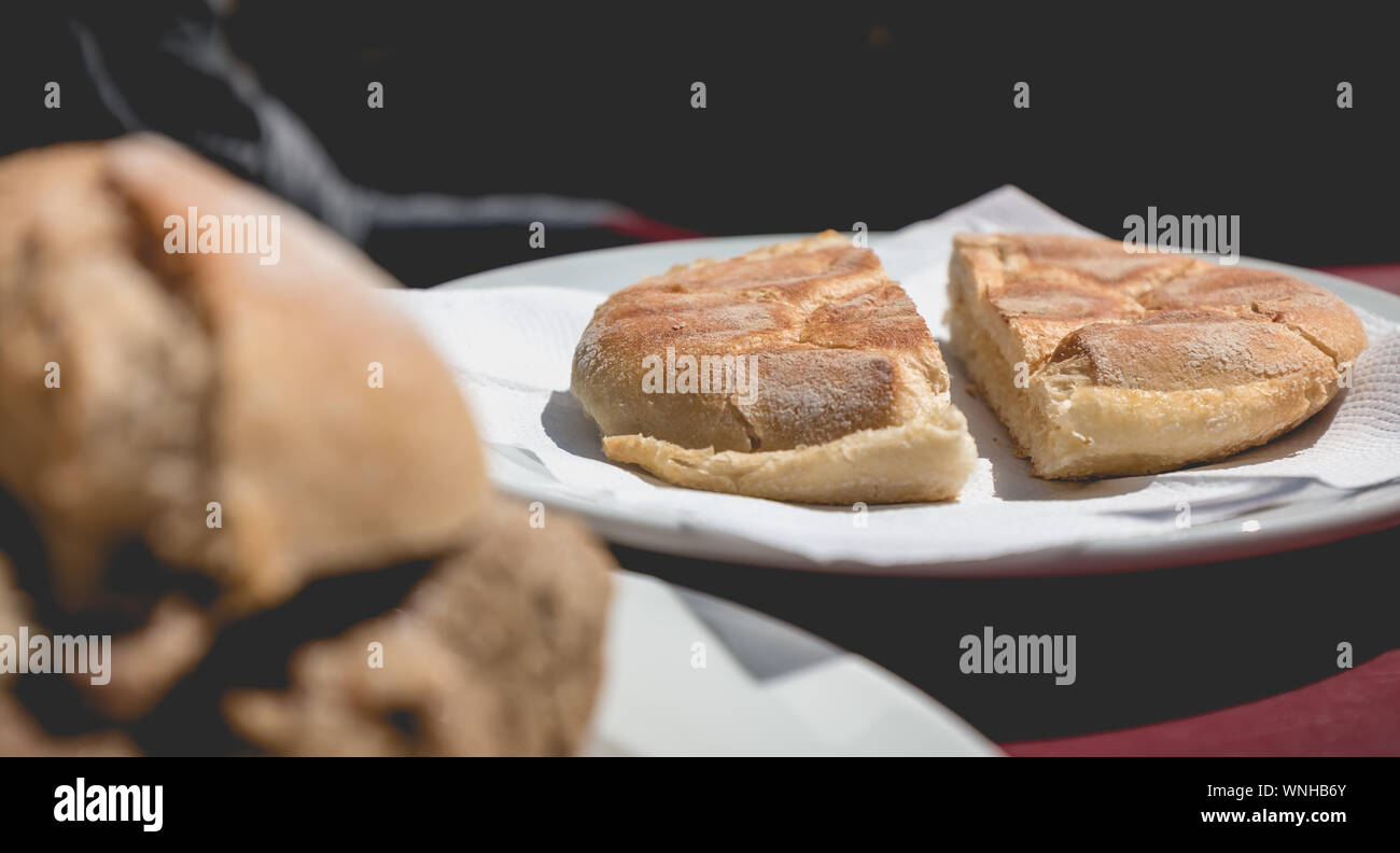 Traditional portuguese pork beef sandwich bifana . Traditional ...