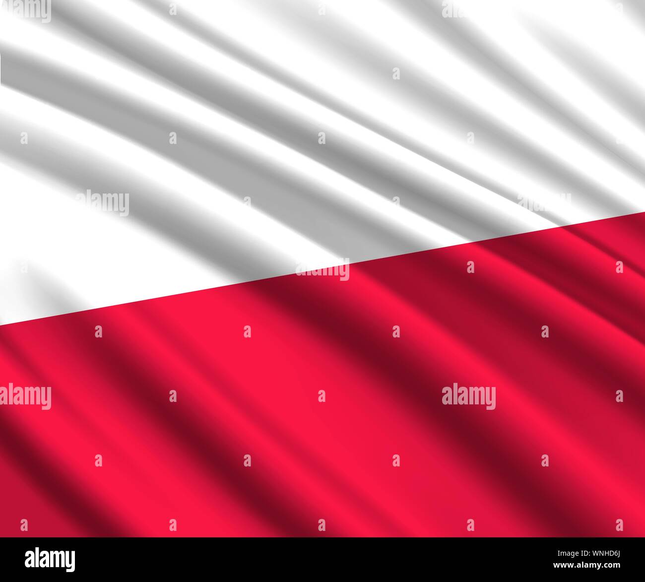 Poland flag waving Stock Vector Images - Alamy