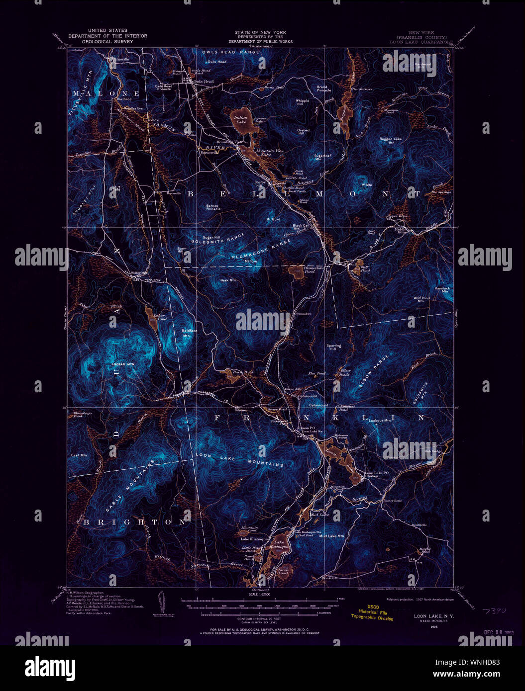 Map of loon lake hi-res stock photography and images - Alamy