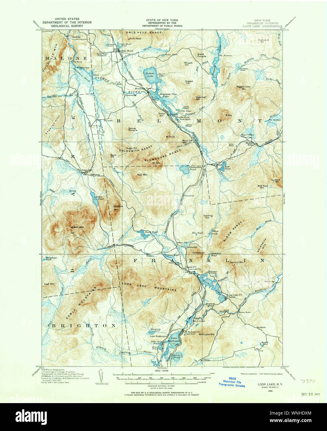 Map of loon lake hi-res stock photography and images - Alamy