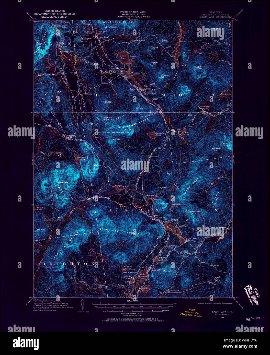 Map of loon lake hi-res stock photography and images - Alamy