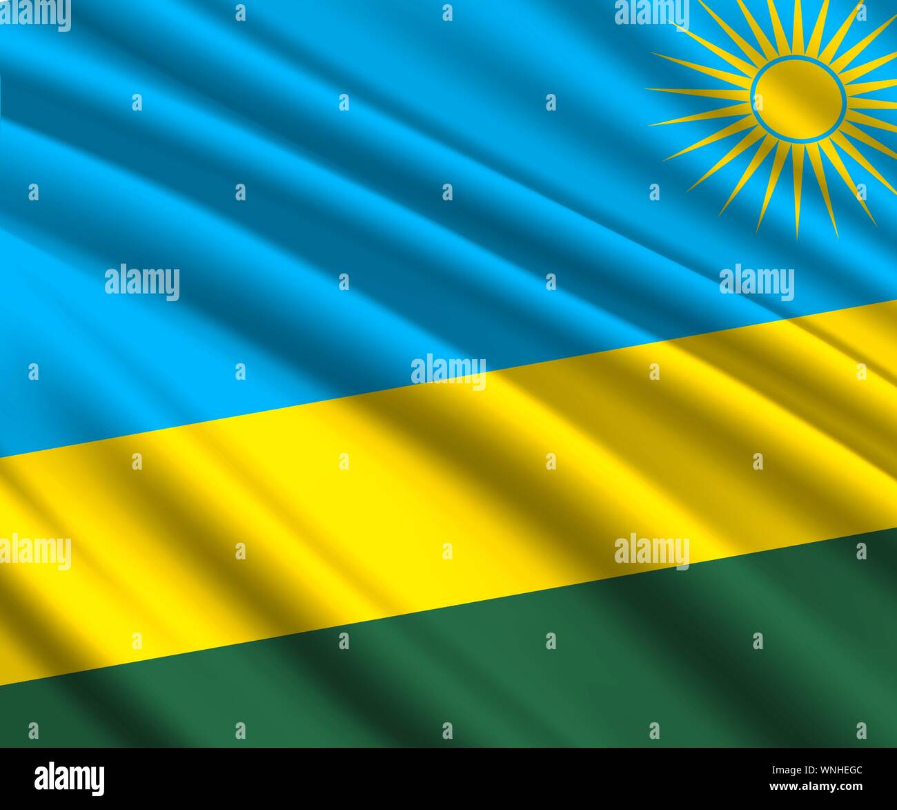 Fabric flag rwanda Stock Vector Images - Alamy