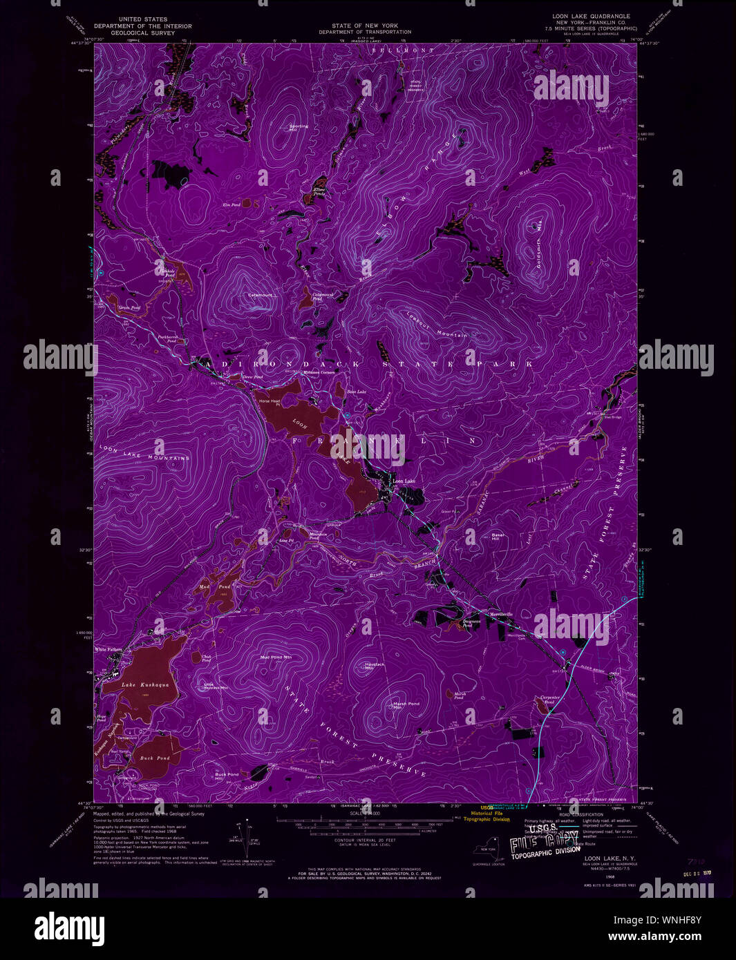 Map of loon lake hi-res stock photography and images - Alamy
