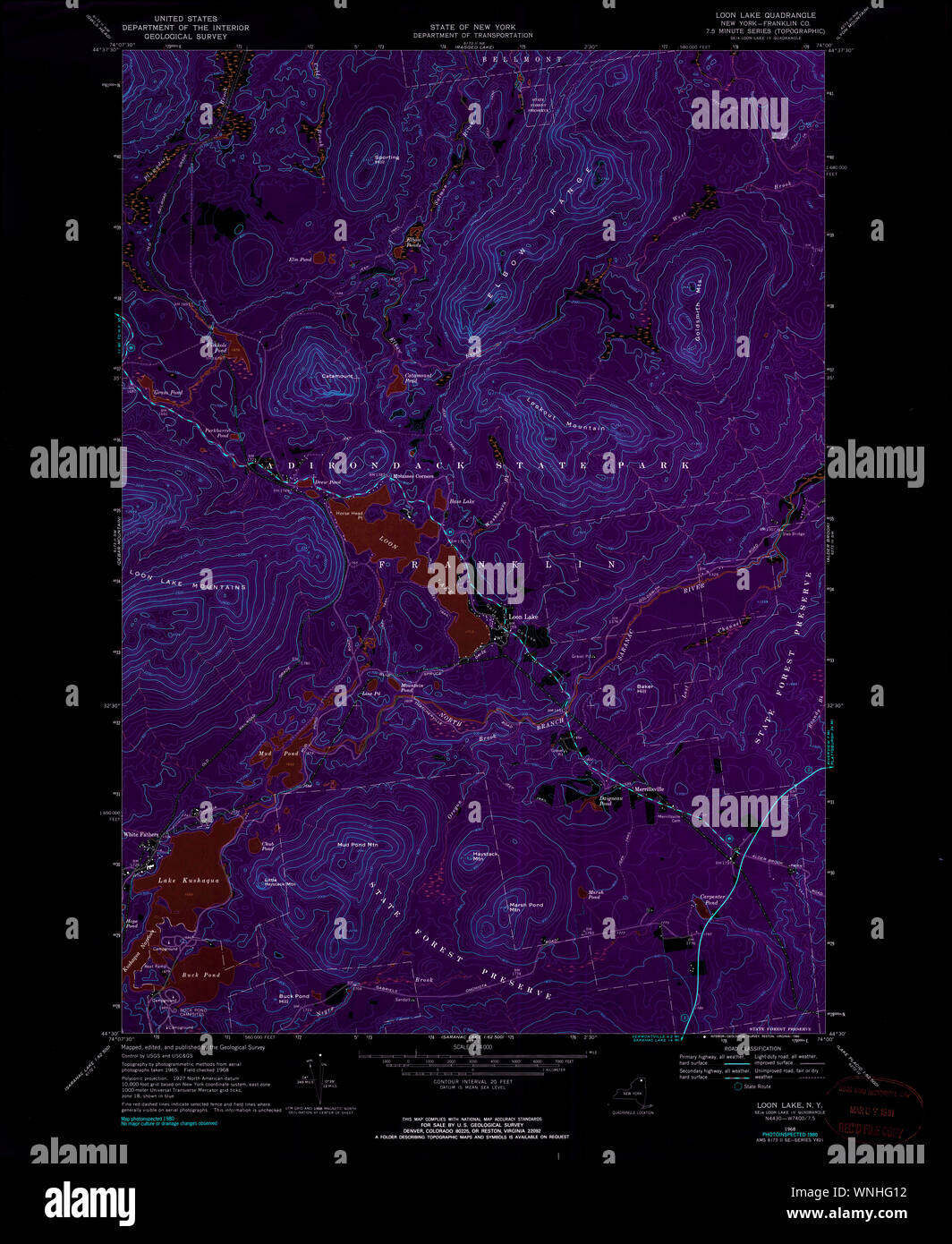 Map of loon lake hi-res stock photography and images - Alamy
