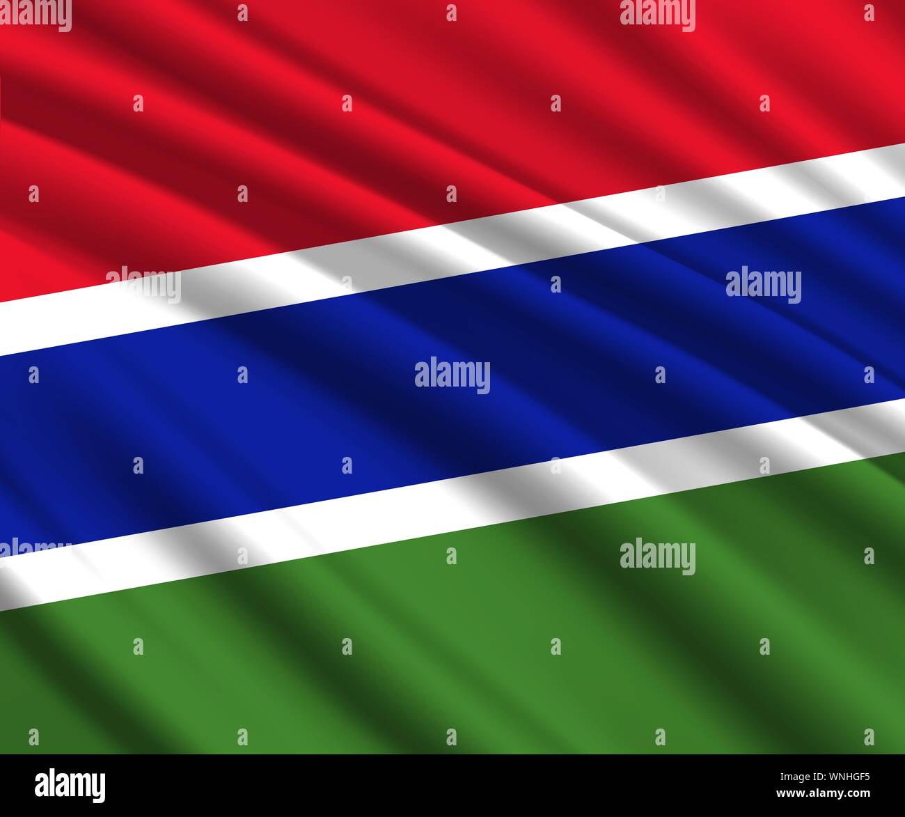 Background with 3d waving flag of Gambia Stock Vector Image & Art - Alamy
