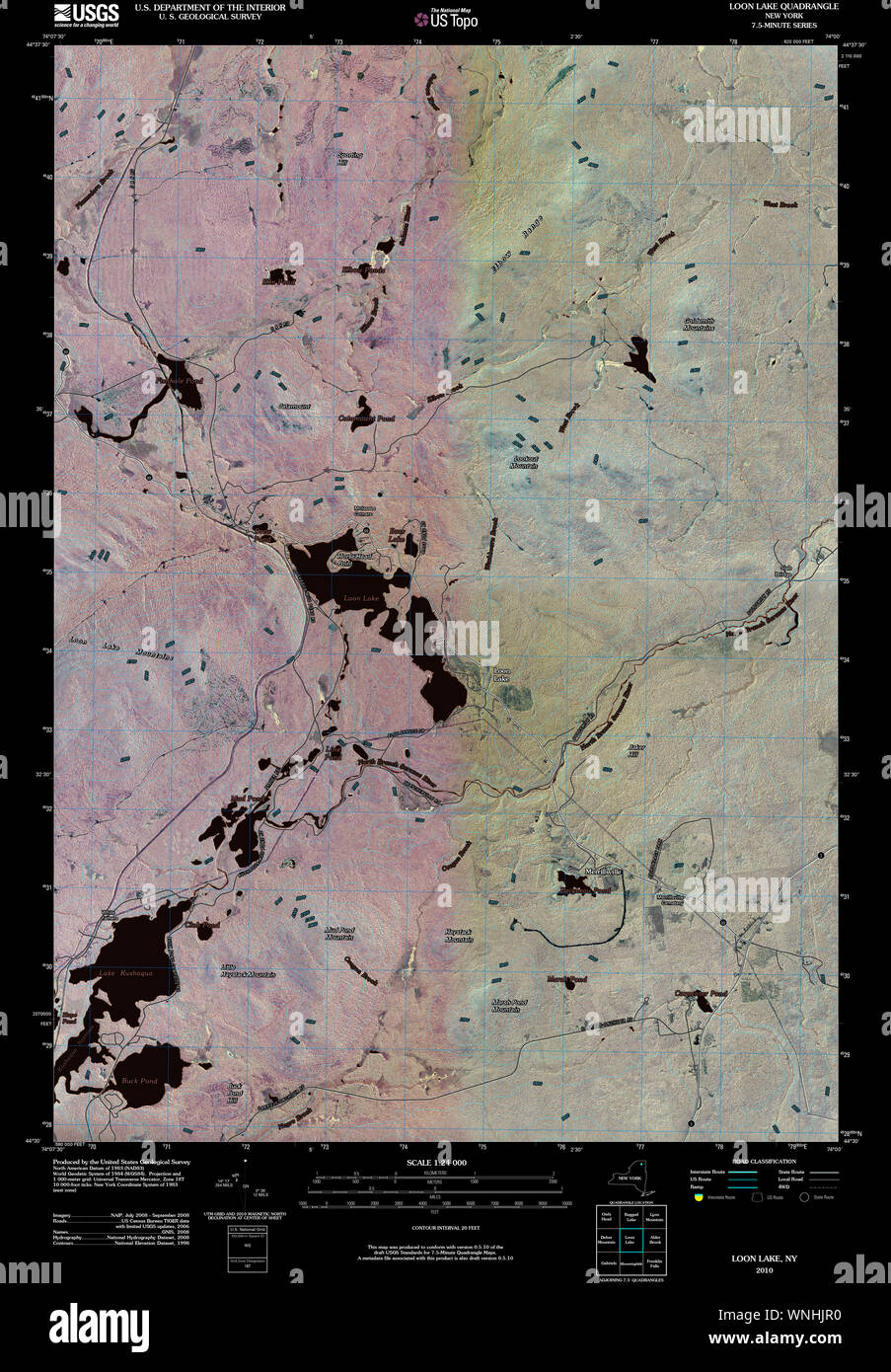 Map of loon lake hi-res stock photography and images - Alamy