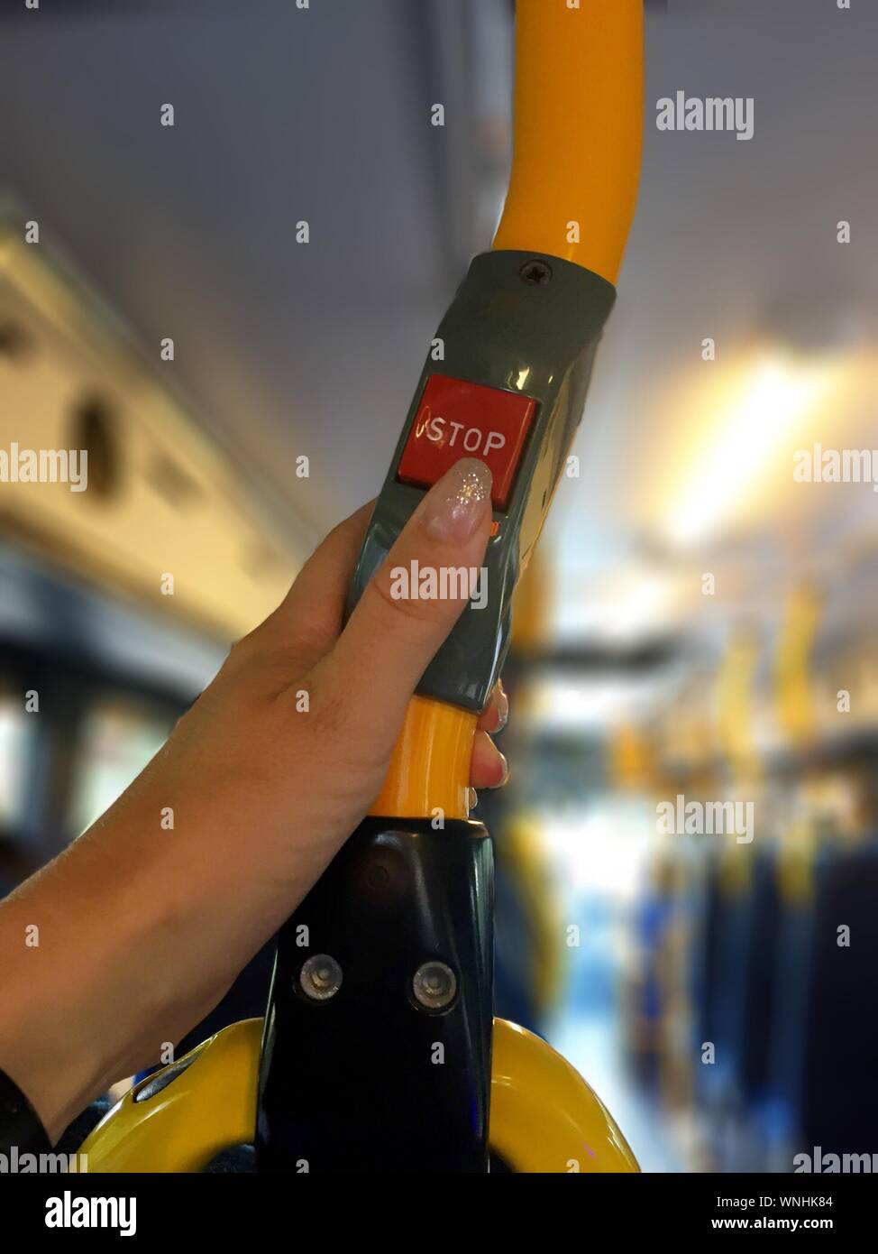 Hand stop button close up hi-res stock photography and images - Alamy