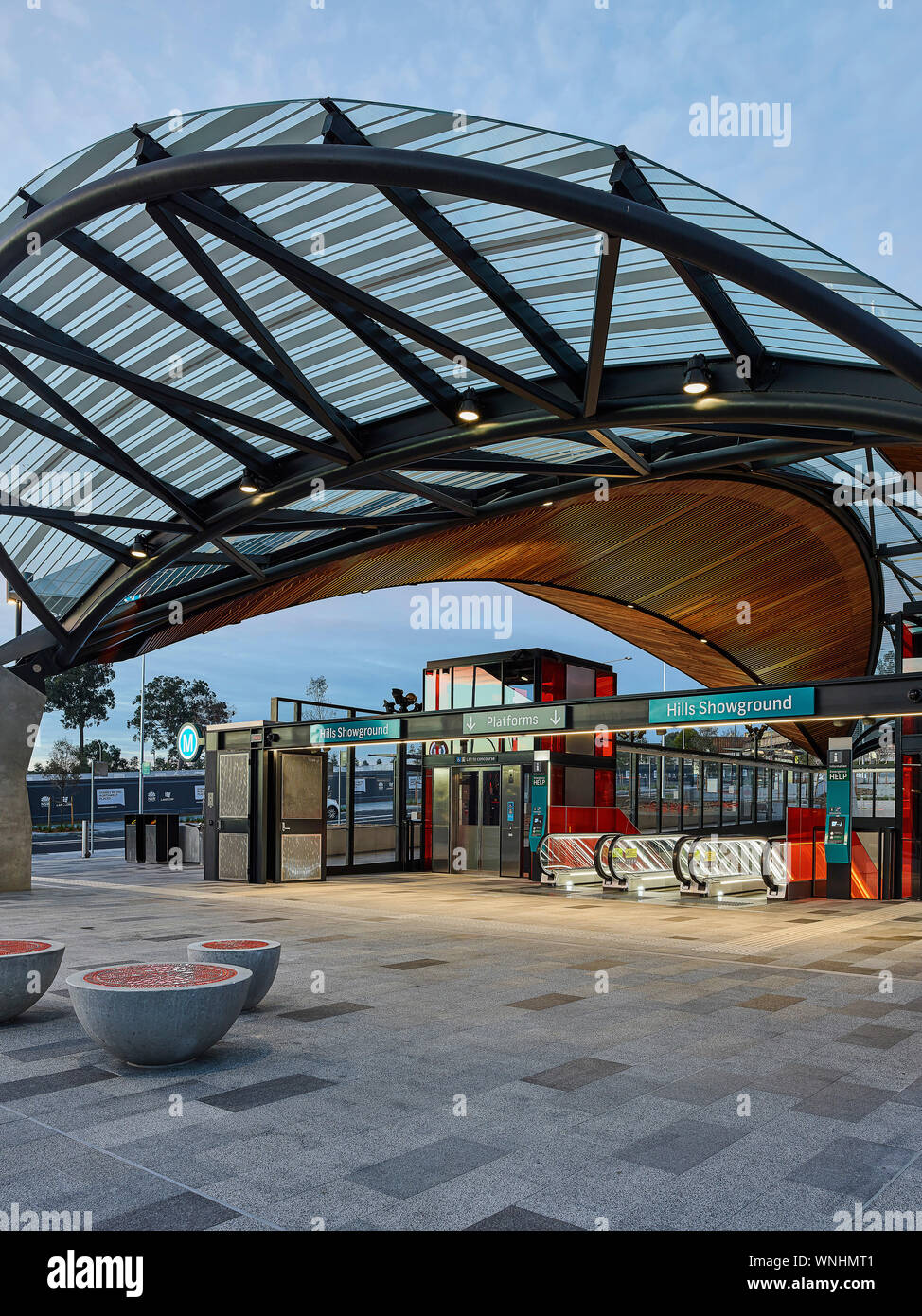Station street level entrance. North West Metro Stations, Sydney ...