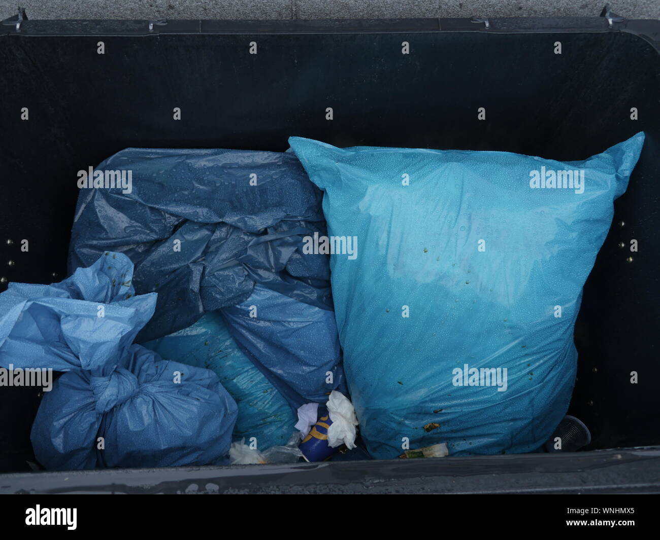 Blue Bin Bags High Resolution Stock Photography and Images - Alamy