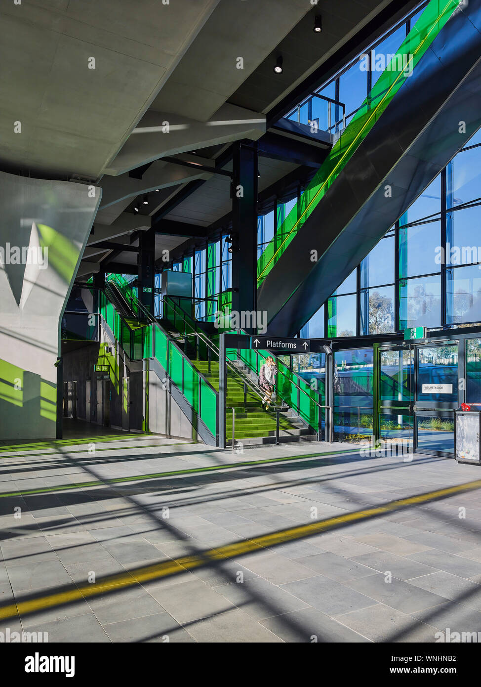 Station lower level concourse and circulation. North West Metro ...