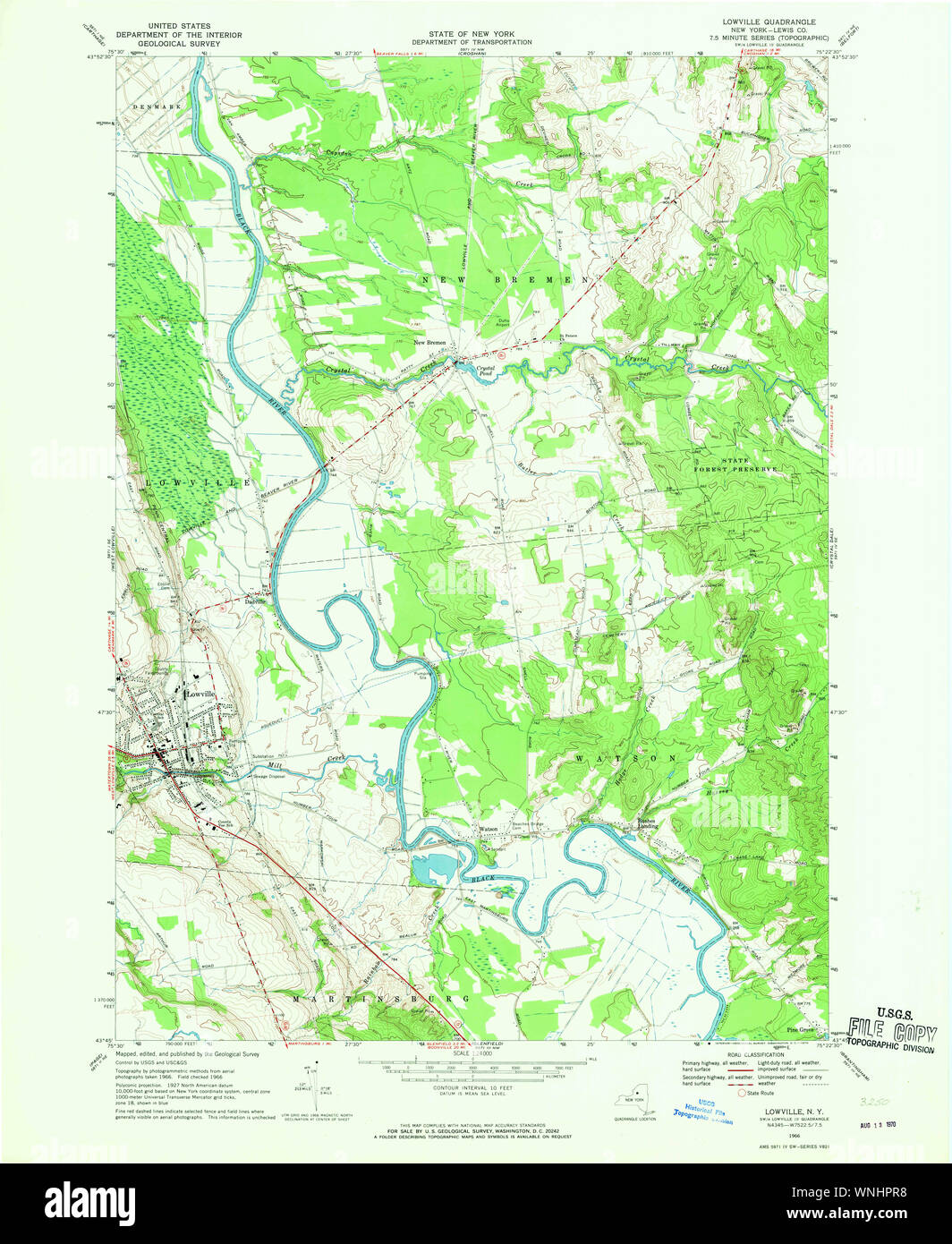 Lowville map hi-res stock photography and images - Alamy