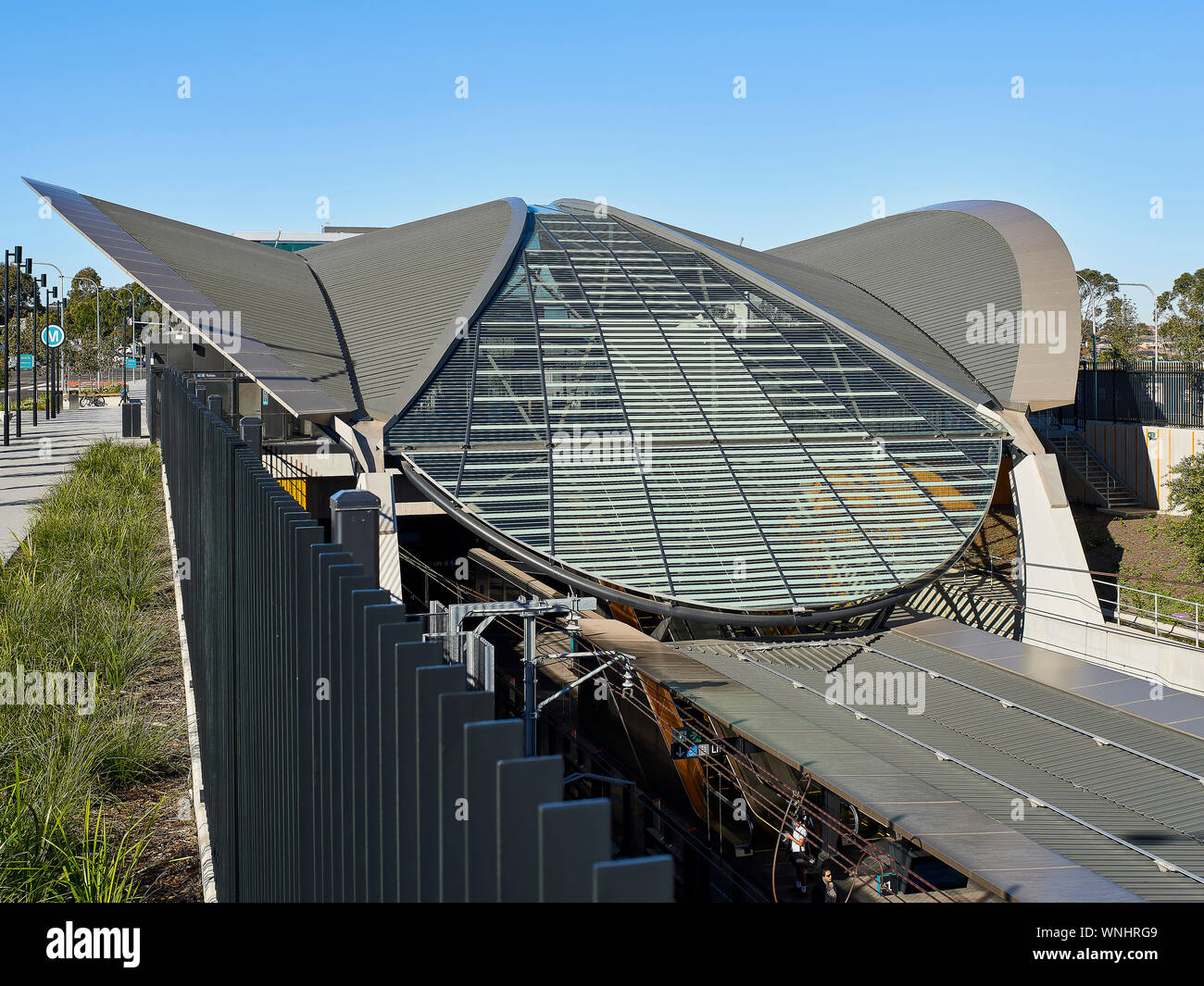 Station building and roof structure. North West Metro Stations, Sydney ...