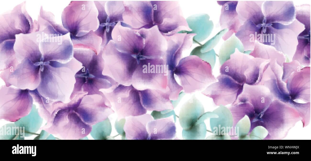 Lily flowers card background Vector watercolor. Floral wedding decor ...