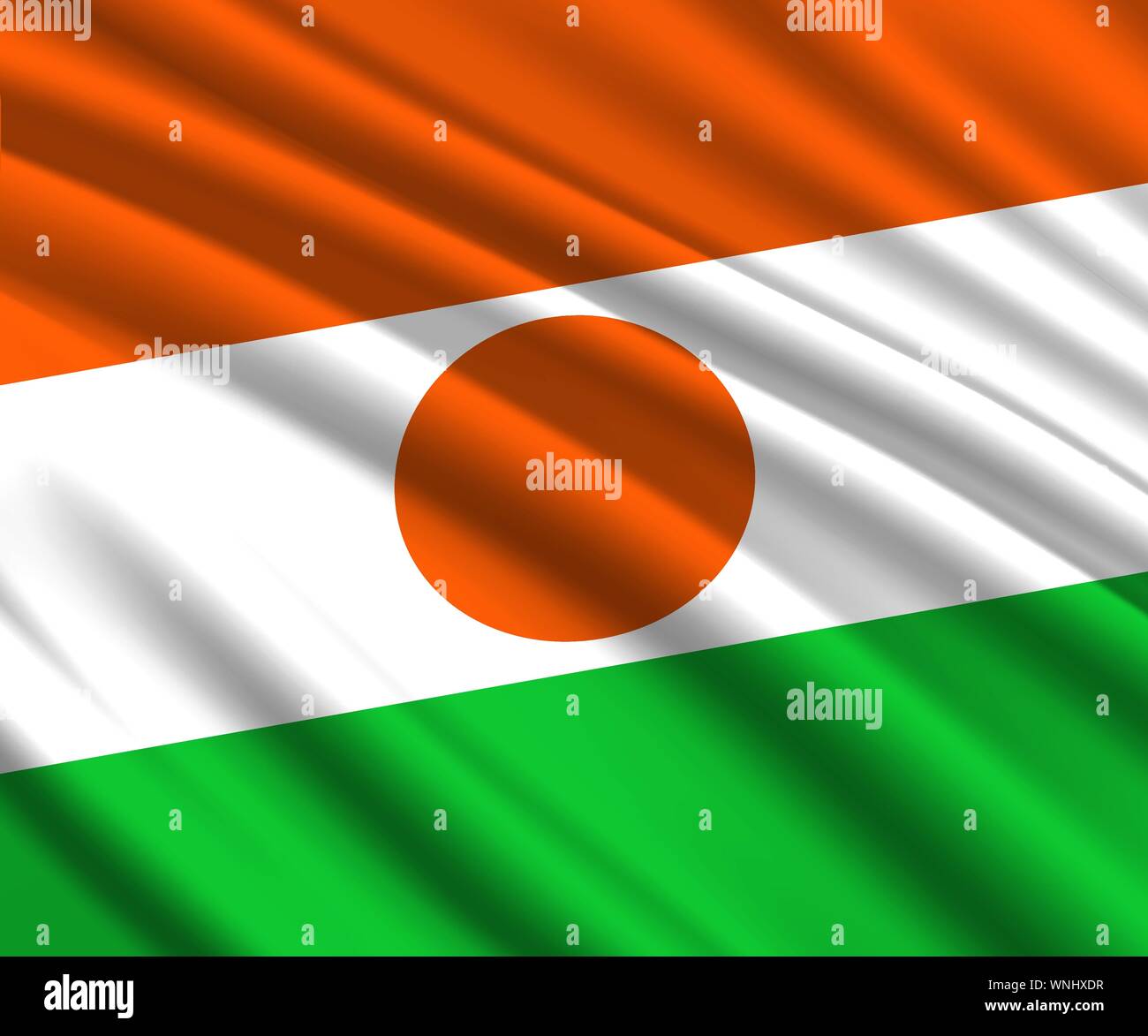 Niger fabric flag Stock Vector Images - Alamy