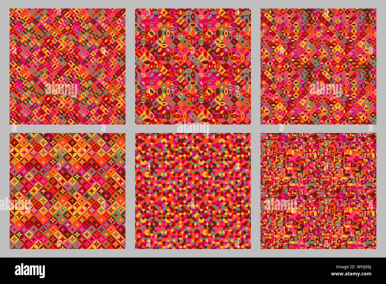 Diagonal curved shape pattern background set - abstract vector graphic ...