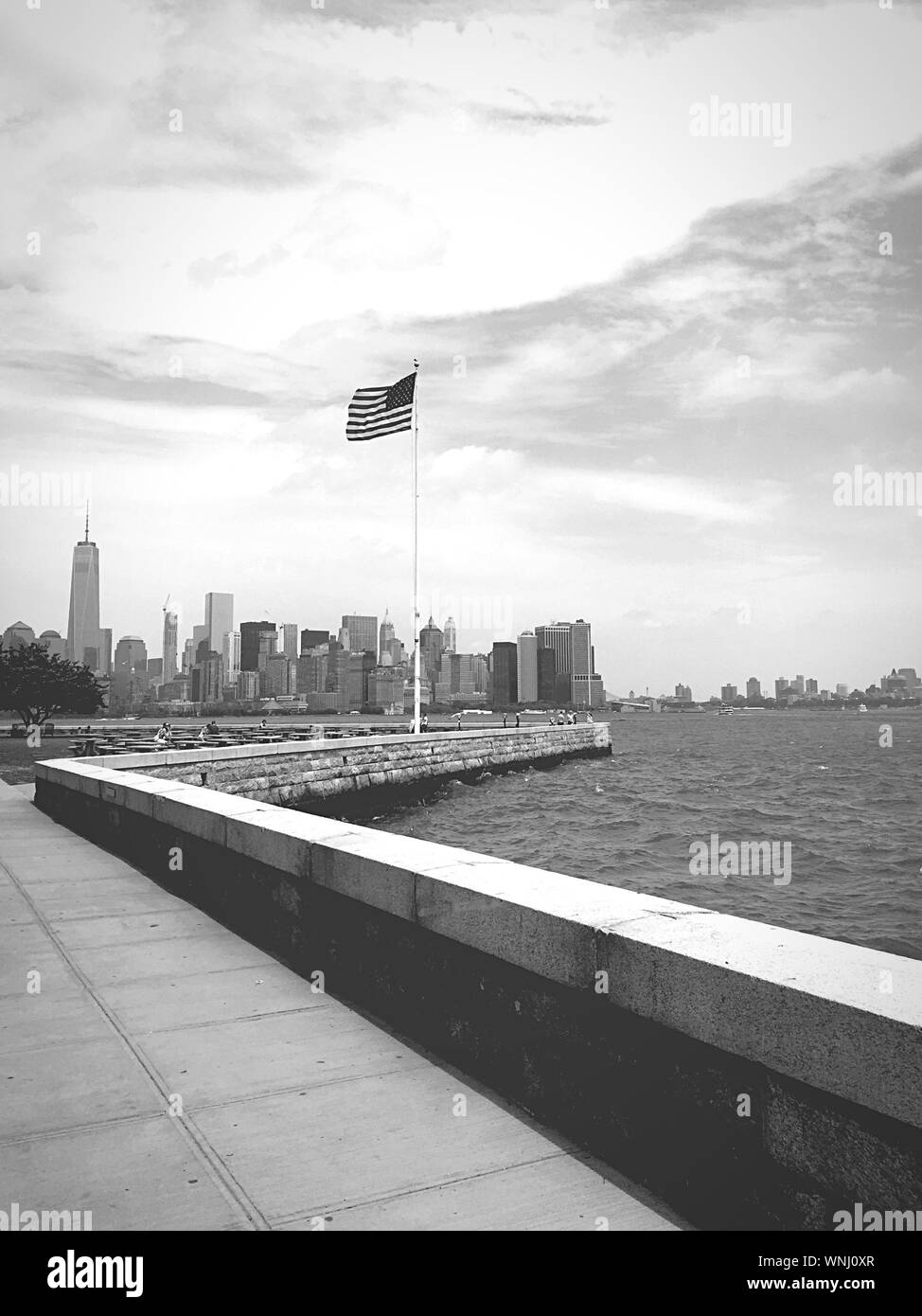 American flag on the river hi-res stock photography and images - Alamy