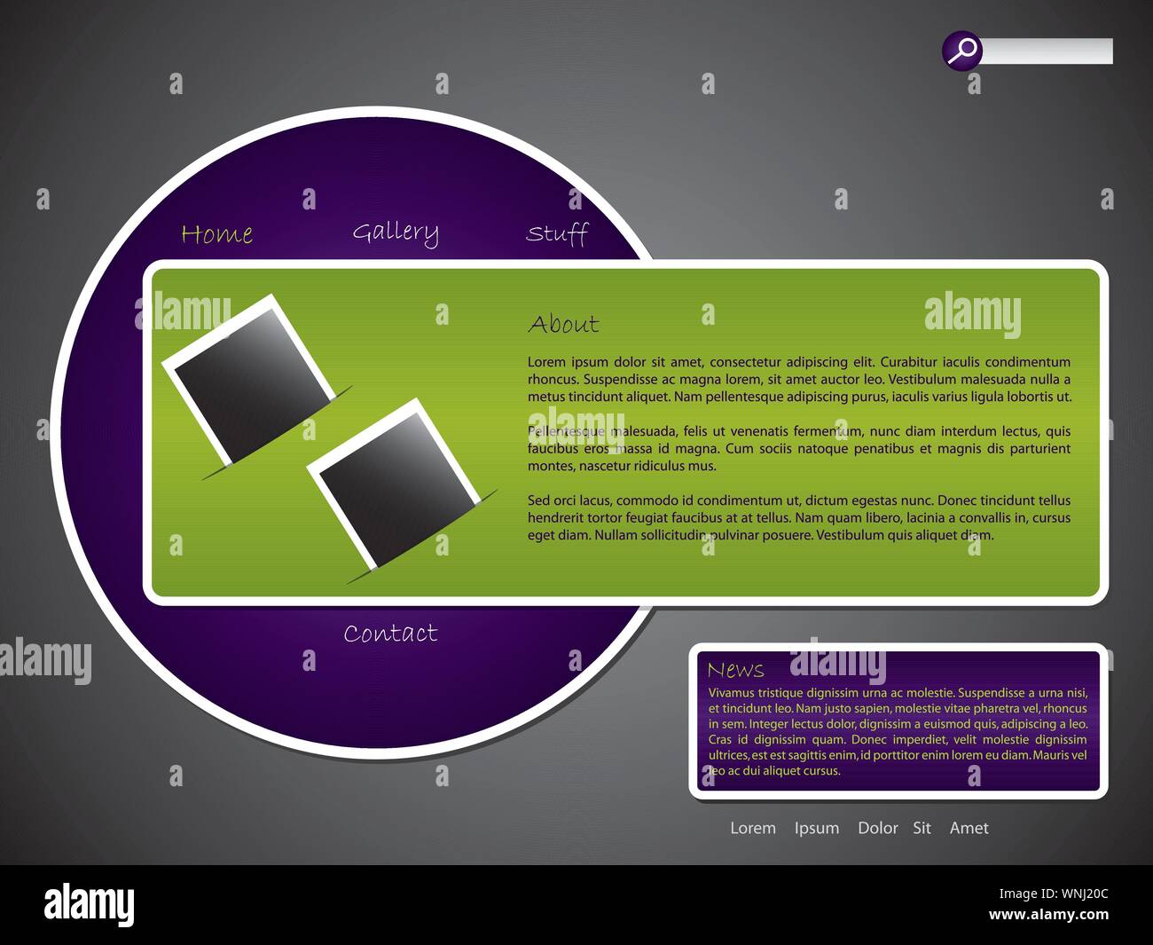 Advertisement website template design Stock Vector Image & Art - Alamy