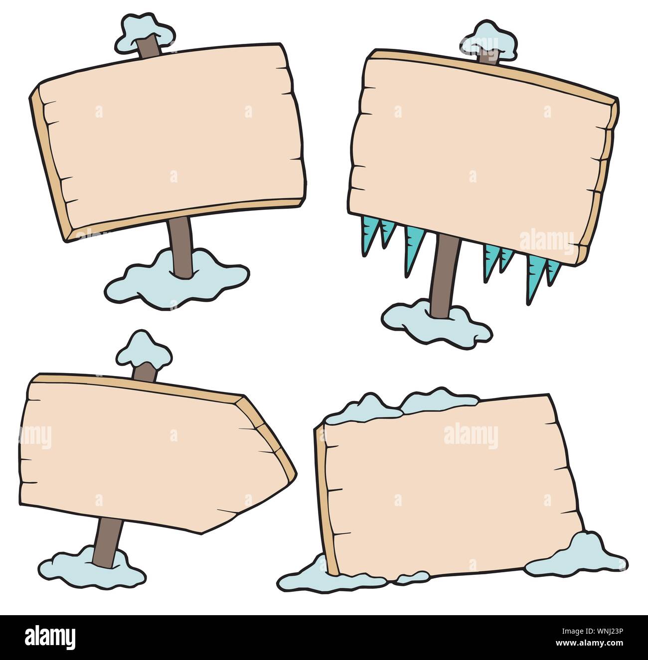 Winter wooden signs Stock Vector Image & Art - Alamy