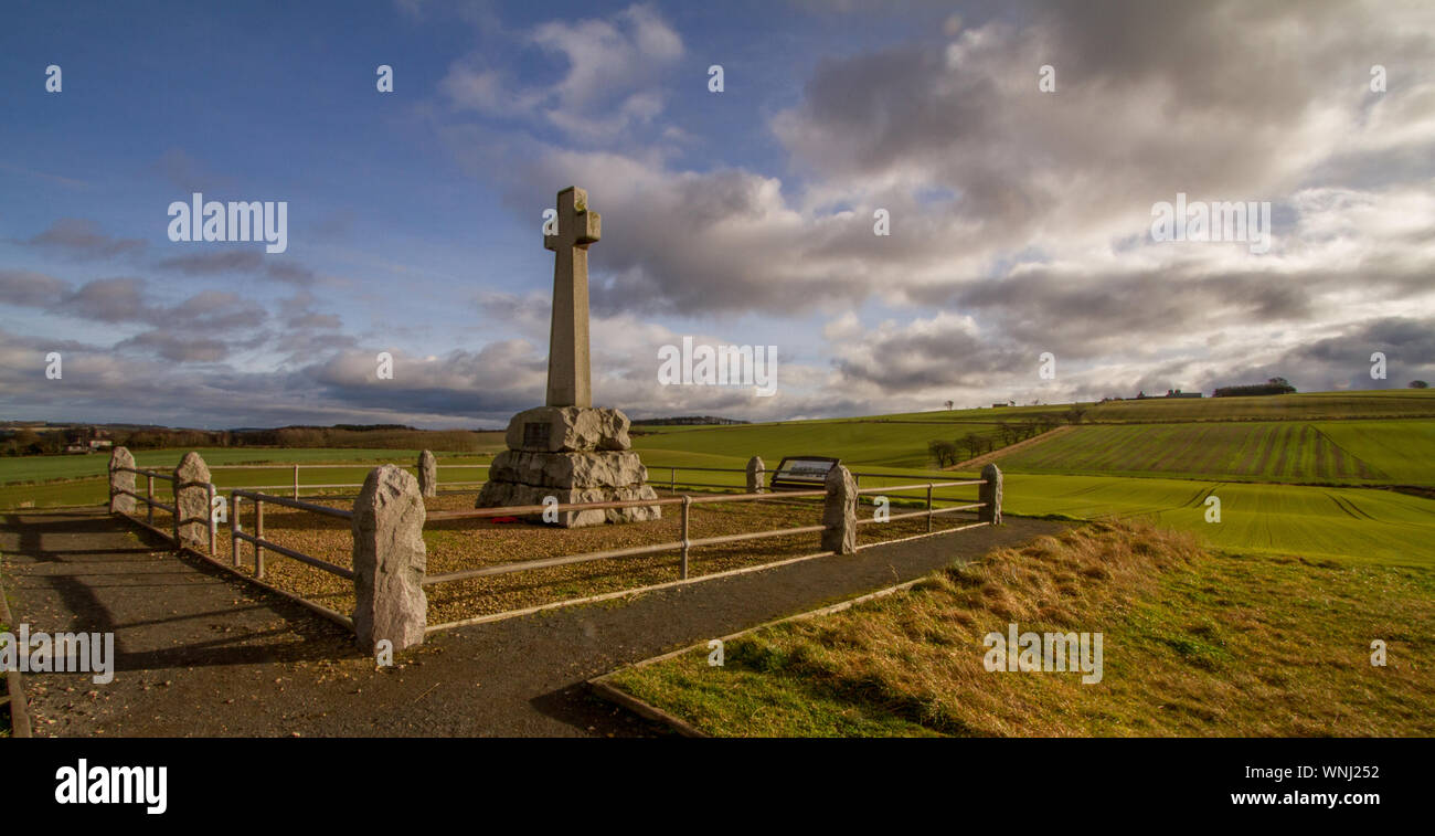 Battle of Flodden Field Monument Stock Photo - Alamy