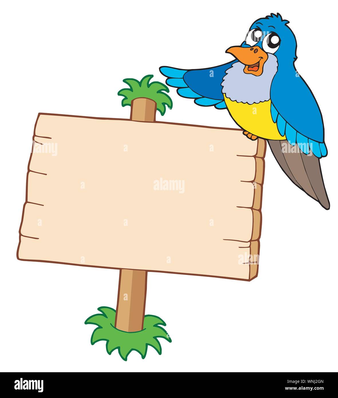 Blue bird inscription Stock Vector Images - Alamy