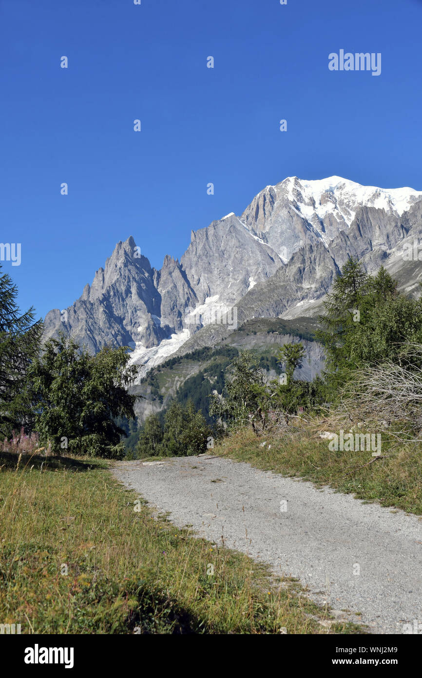 Mont Blanc, seen from the Ferret valley Stock Photo - Alamy