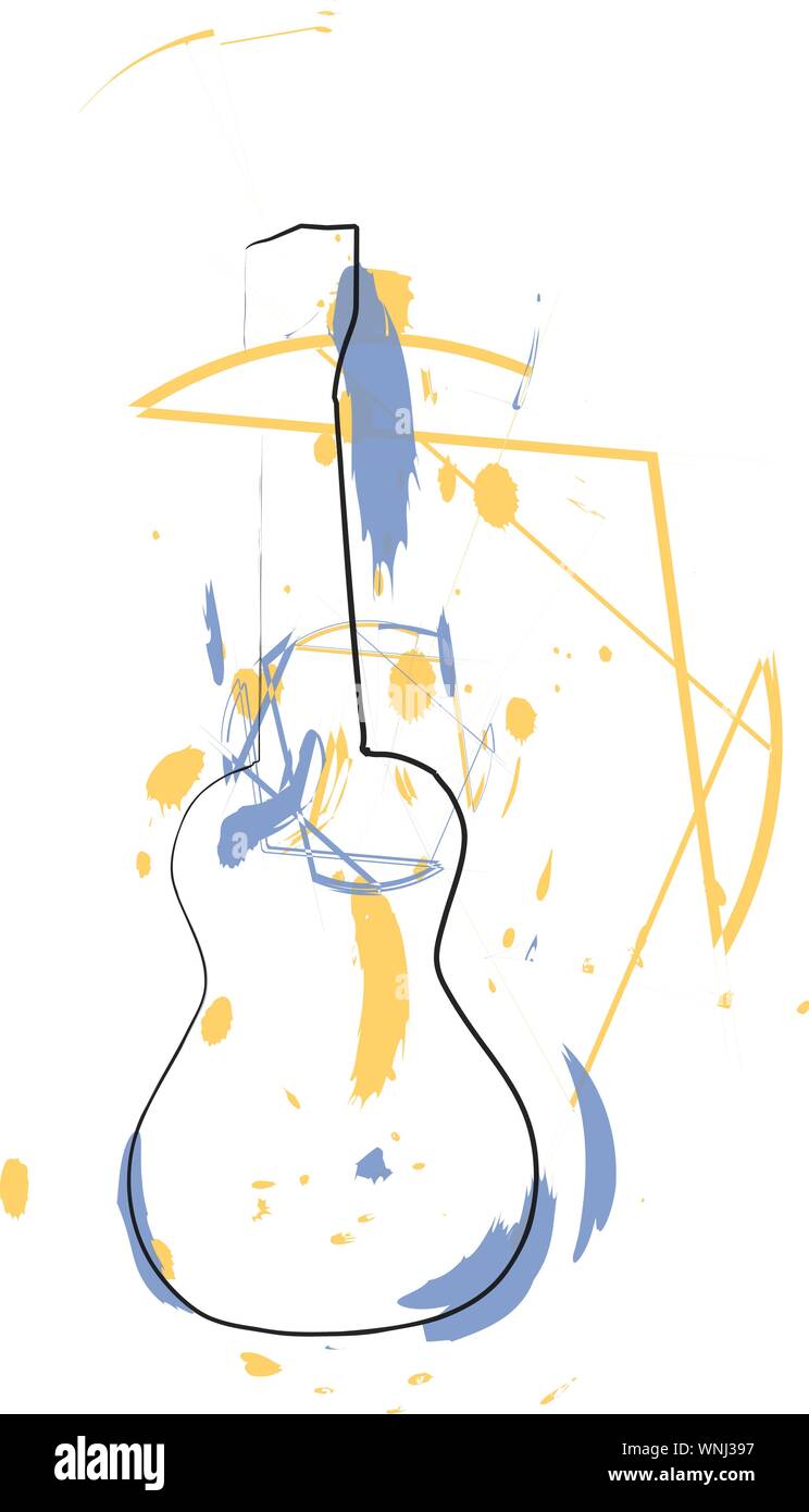 Abstract guitar illustration Stock Vector Image & Art - Alamy