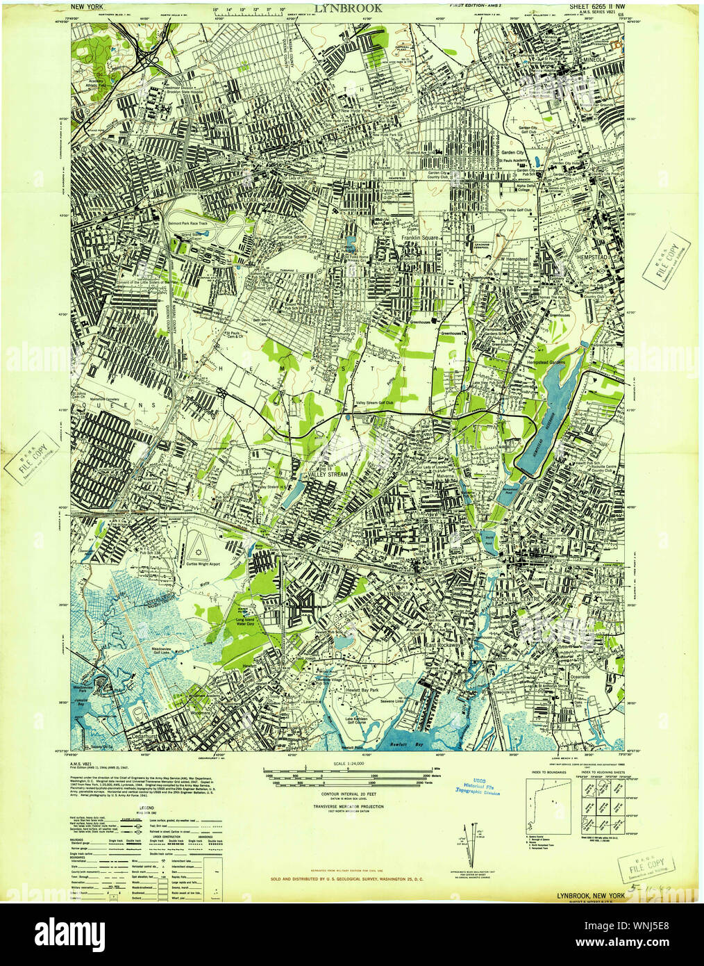 New York NY Lynbrook 130380 1947 24000 Restoration Stock Photo - Alamy
