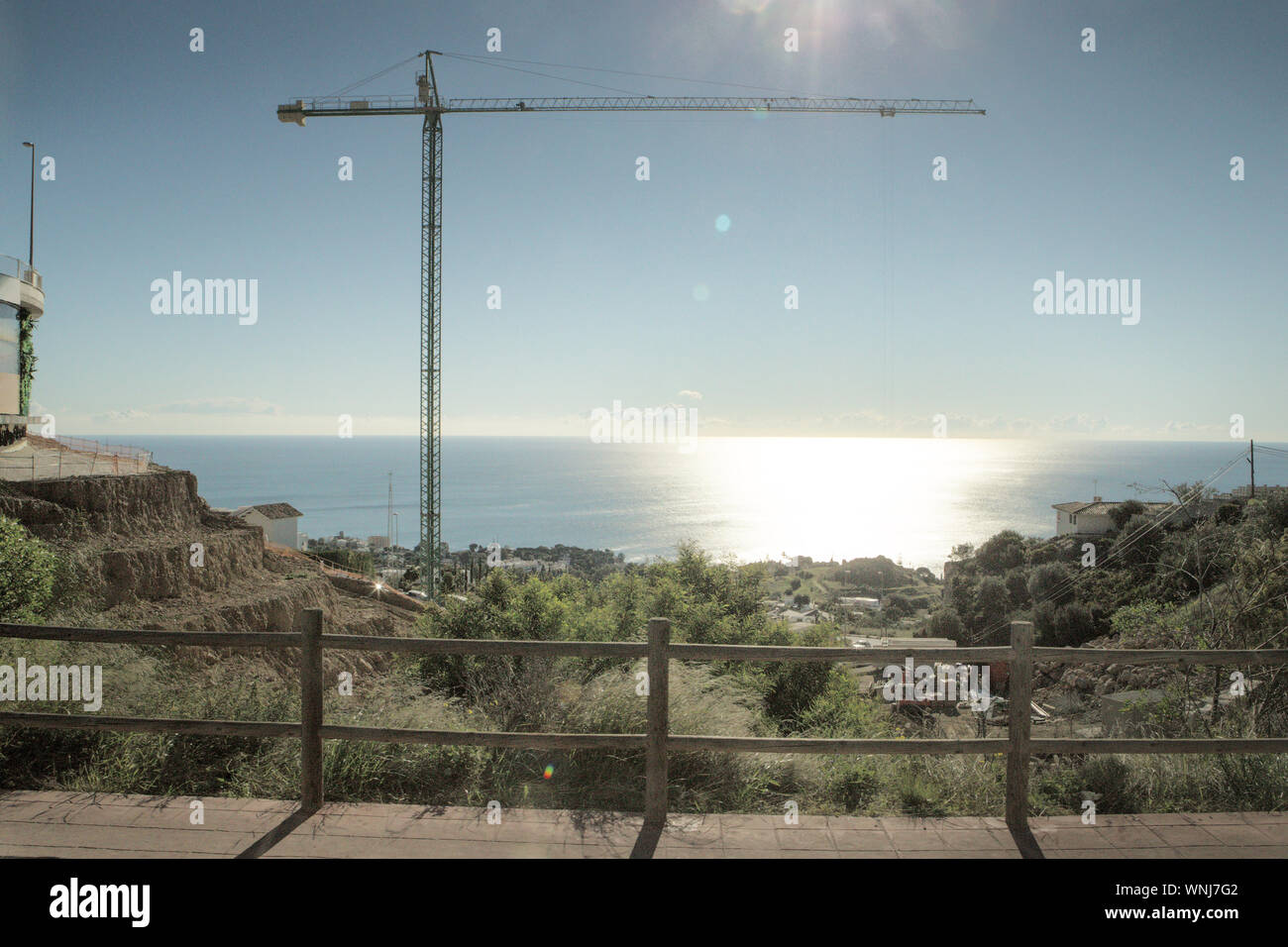 construction work taking place in spain on a building site Stock Photo ...